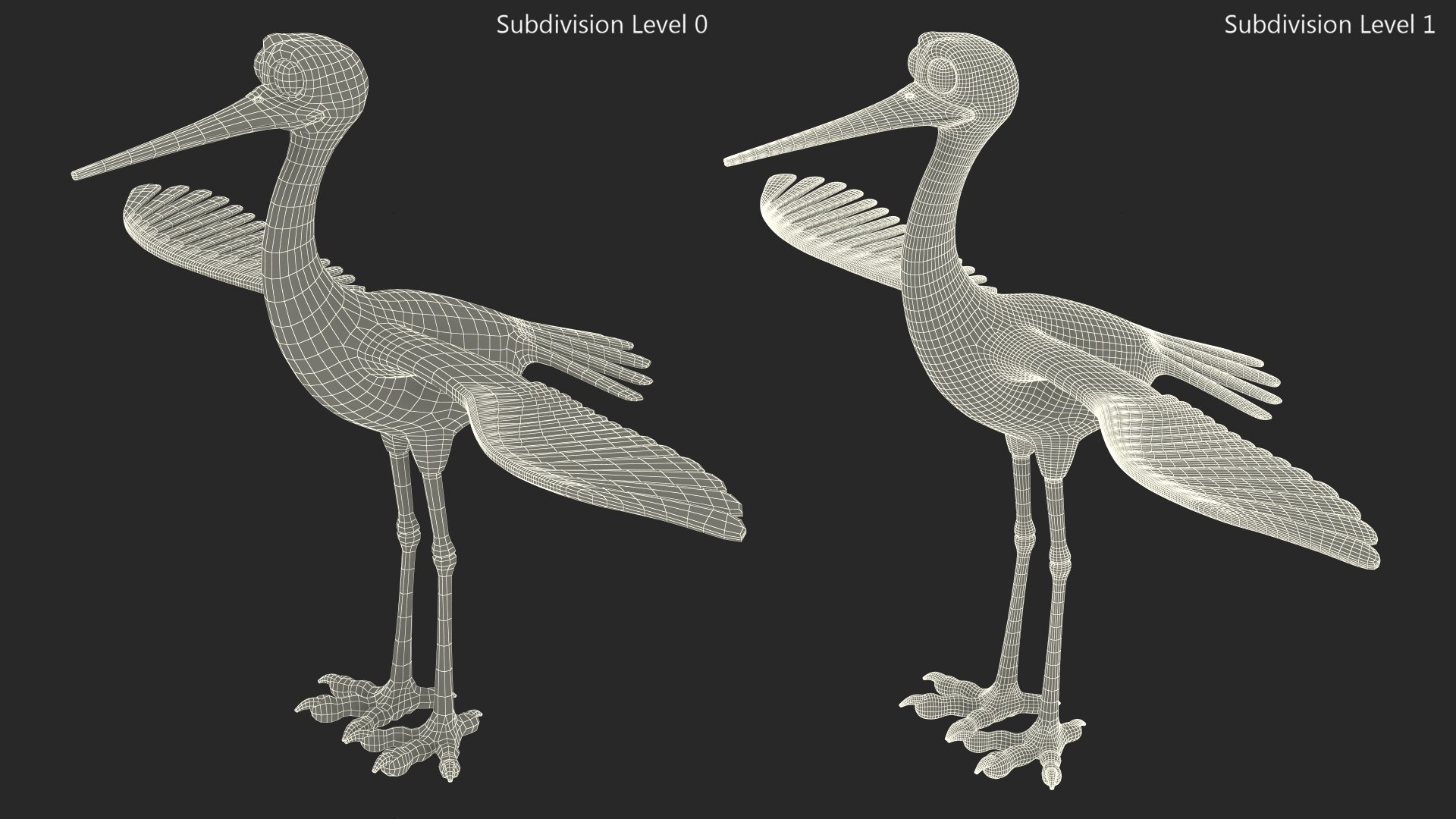 Stork Cartoon 3D Model - TurboSquid 2083585