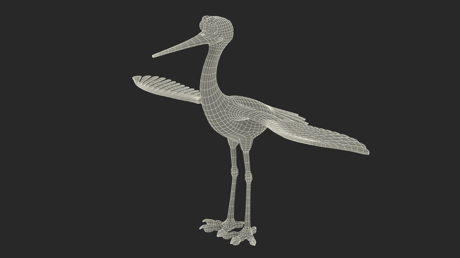 Stork Cartoon 3D Model - TurboSquid 2083585