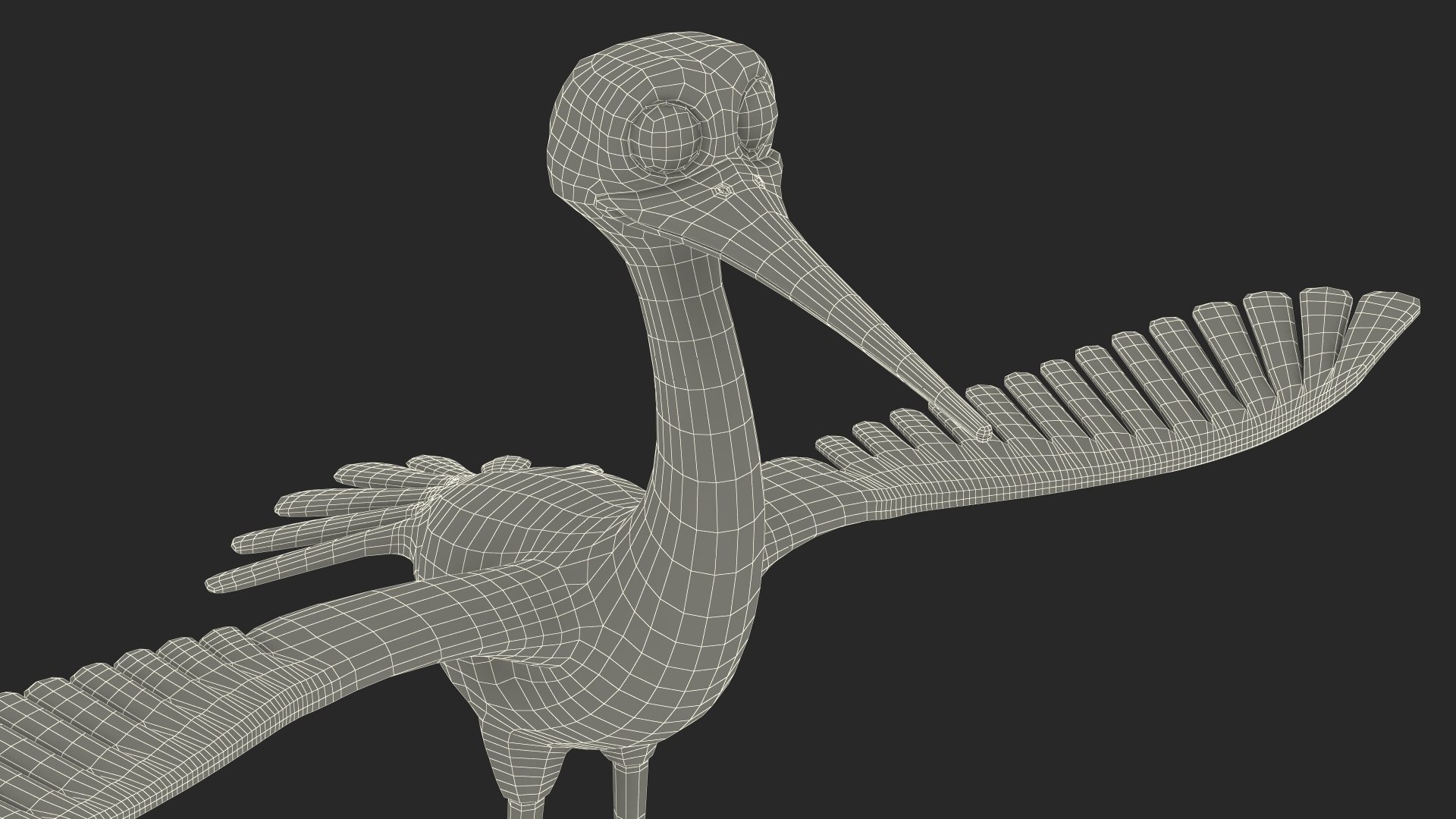 Stork Cartoon 3D Model - TurboSquid 2083585