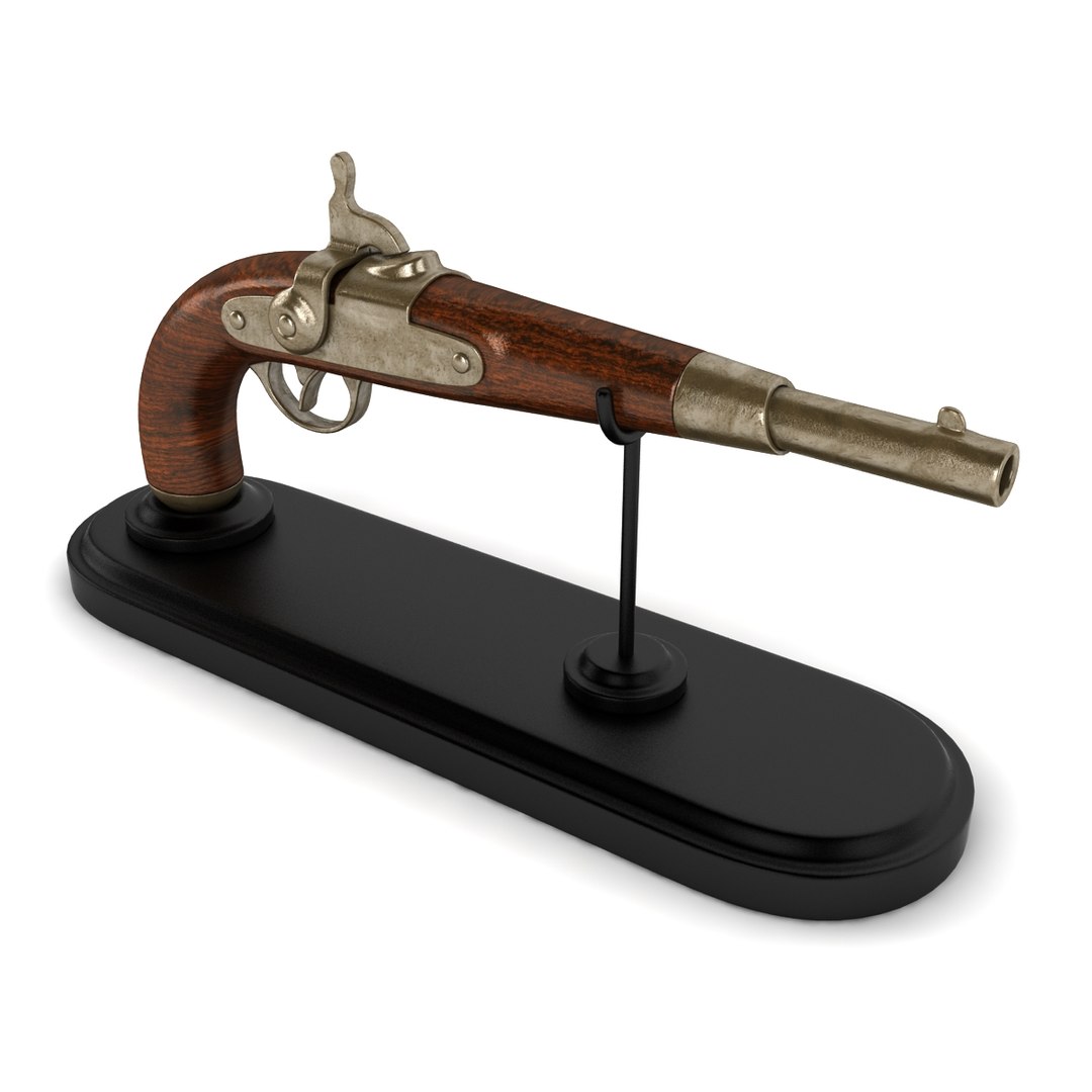 vintage gun 3d dxf