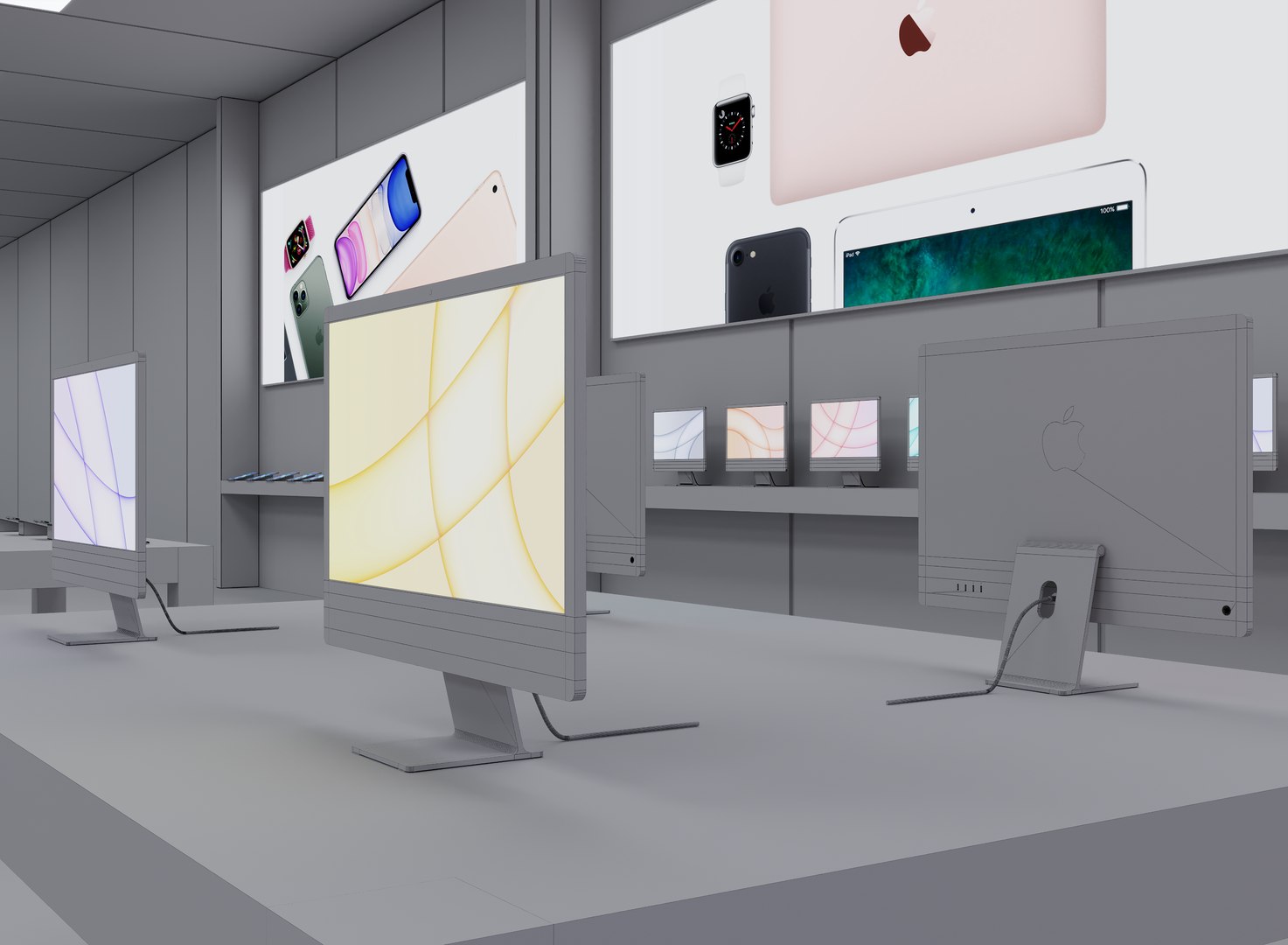 3D Apple Store IMac Iphone model - TurboSquid 1992763