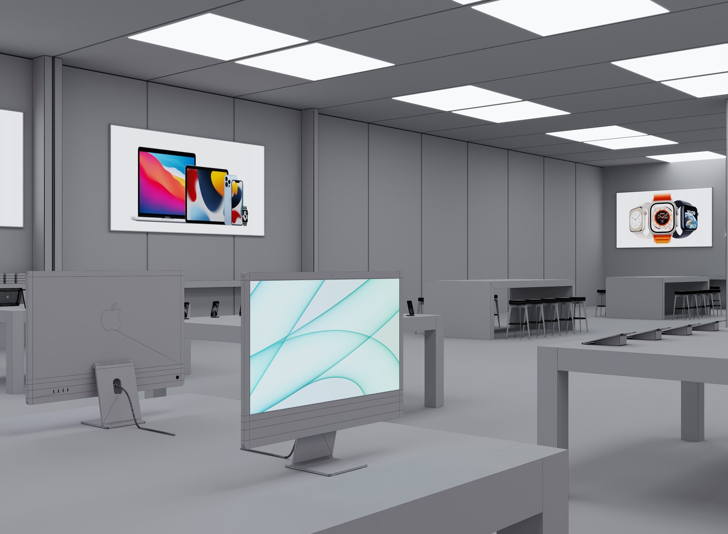 3D Apple Store IMac Iphone model - TurboSquid 1992763