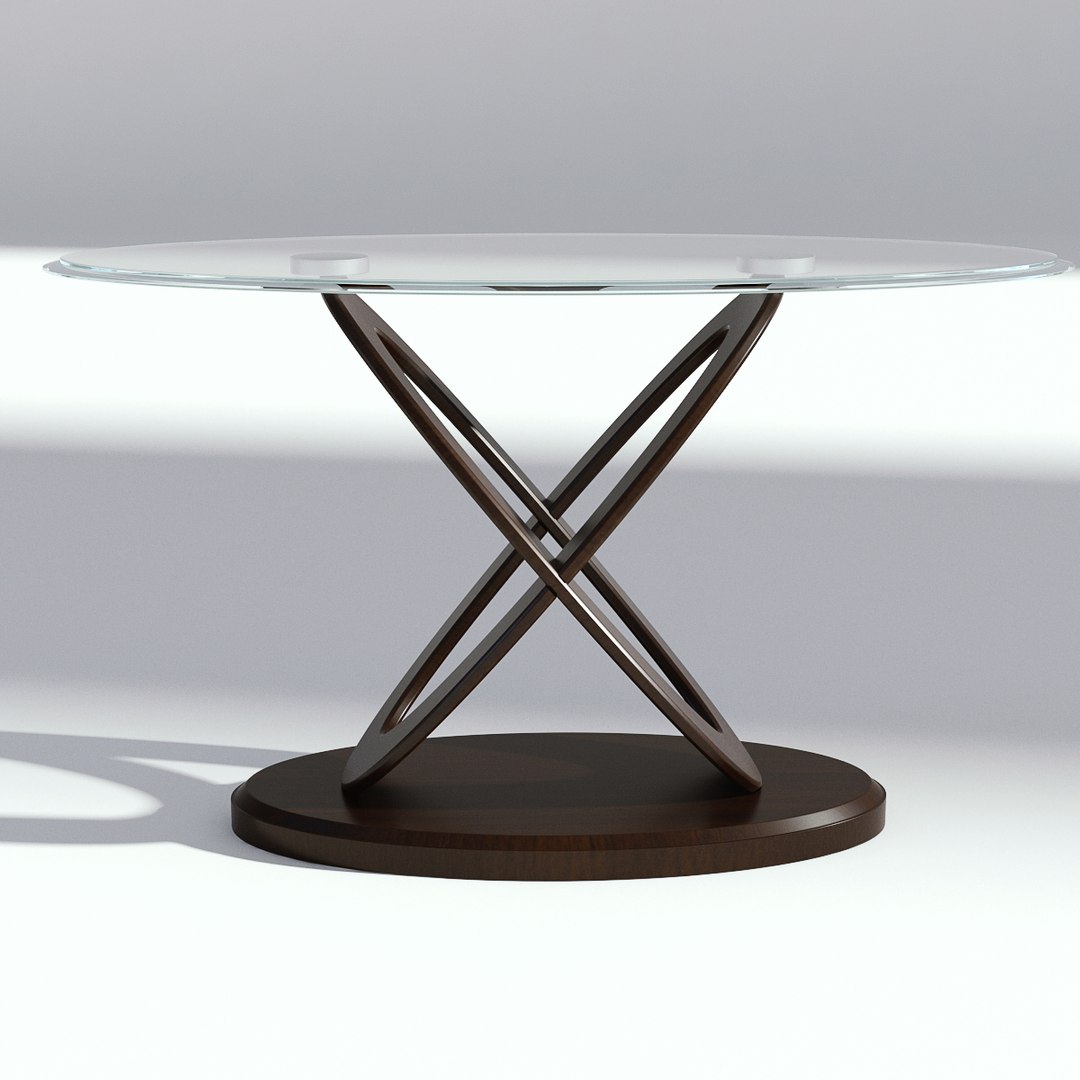 Glass Table 3D - TurboSquid 1448864