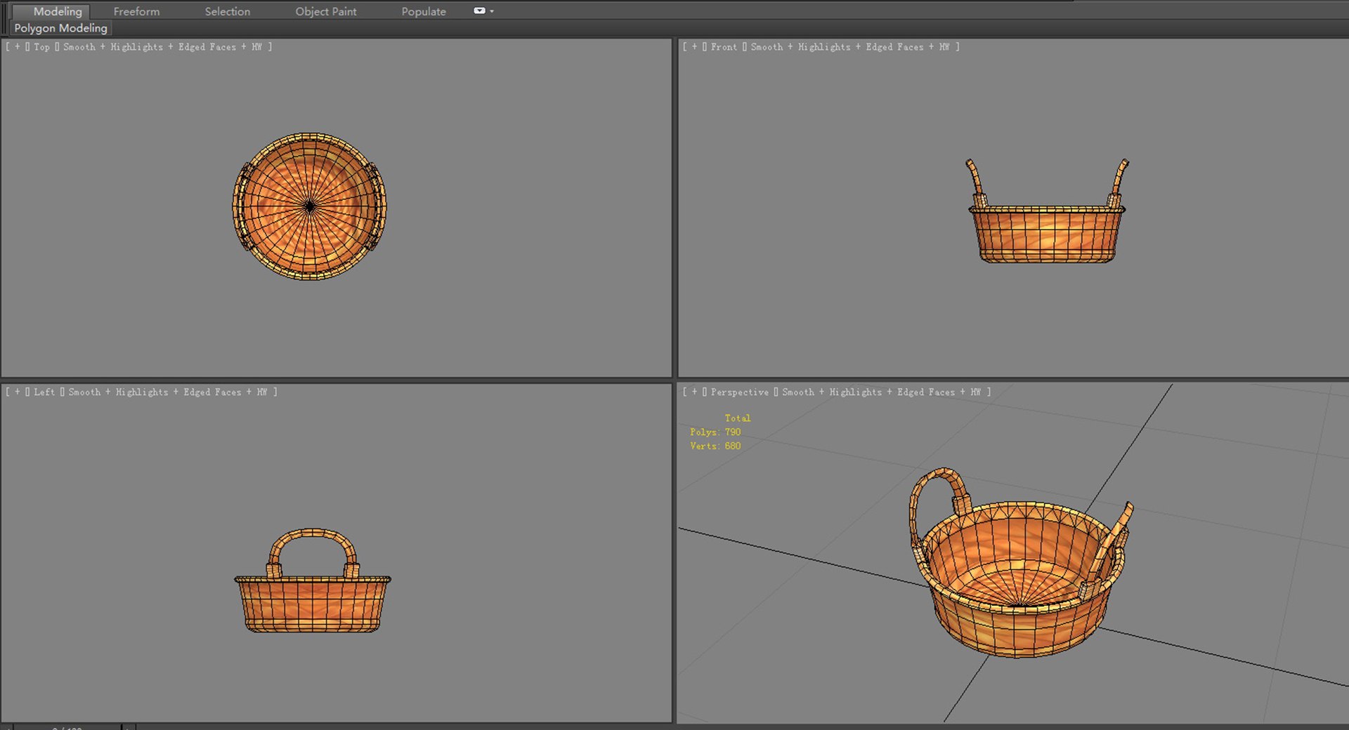 Cartoon Vegetable Basket 3D Model - TurboSquid 1929052