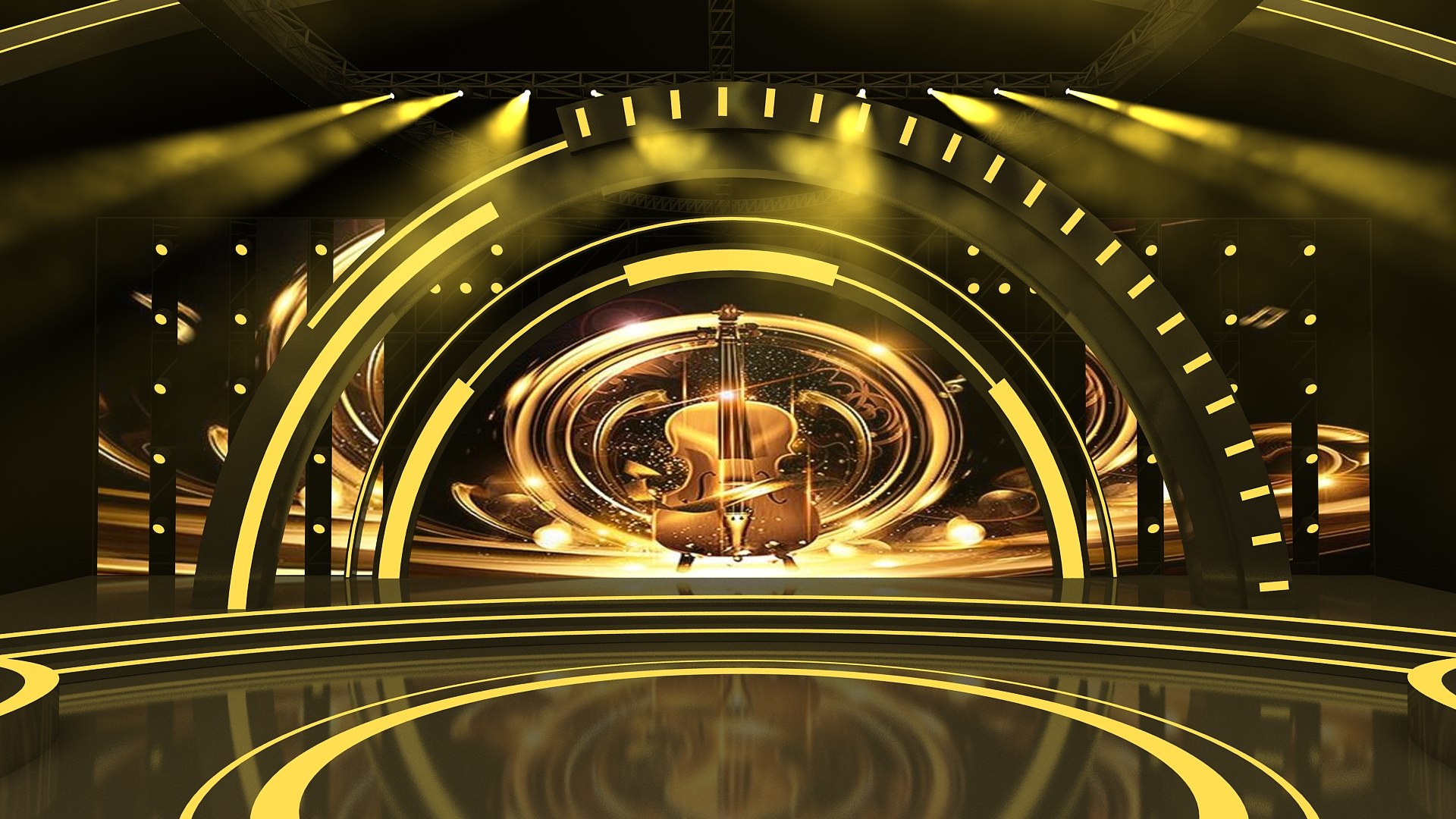 Virtual Concert Stage 02 3D - TurboSquid 2192707