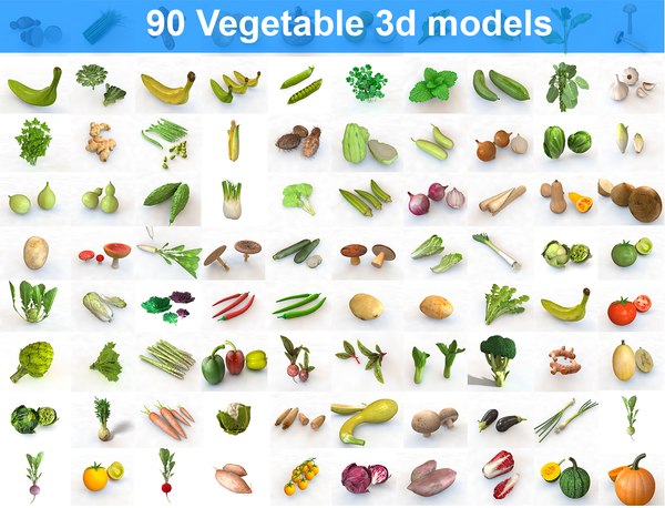 modelo 3d Mega colección de verduras - TurboSquid 1544627