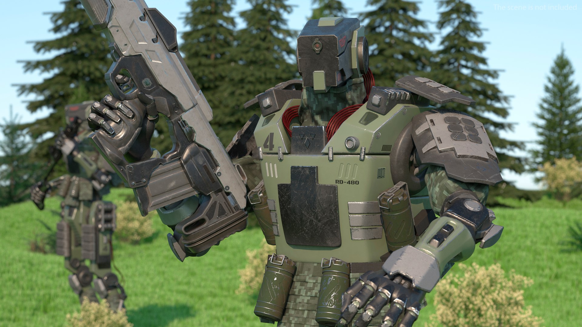 3D Armored Robot Soldier Rigged - TurboSquid 2170539