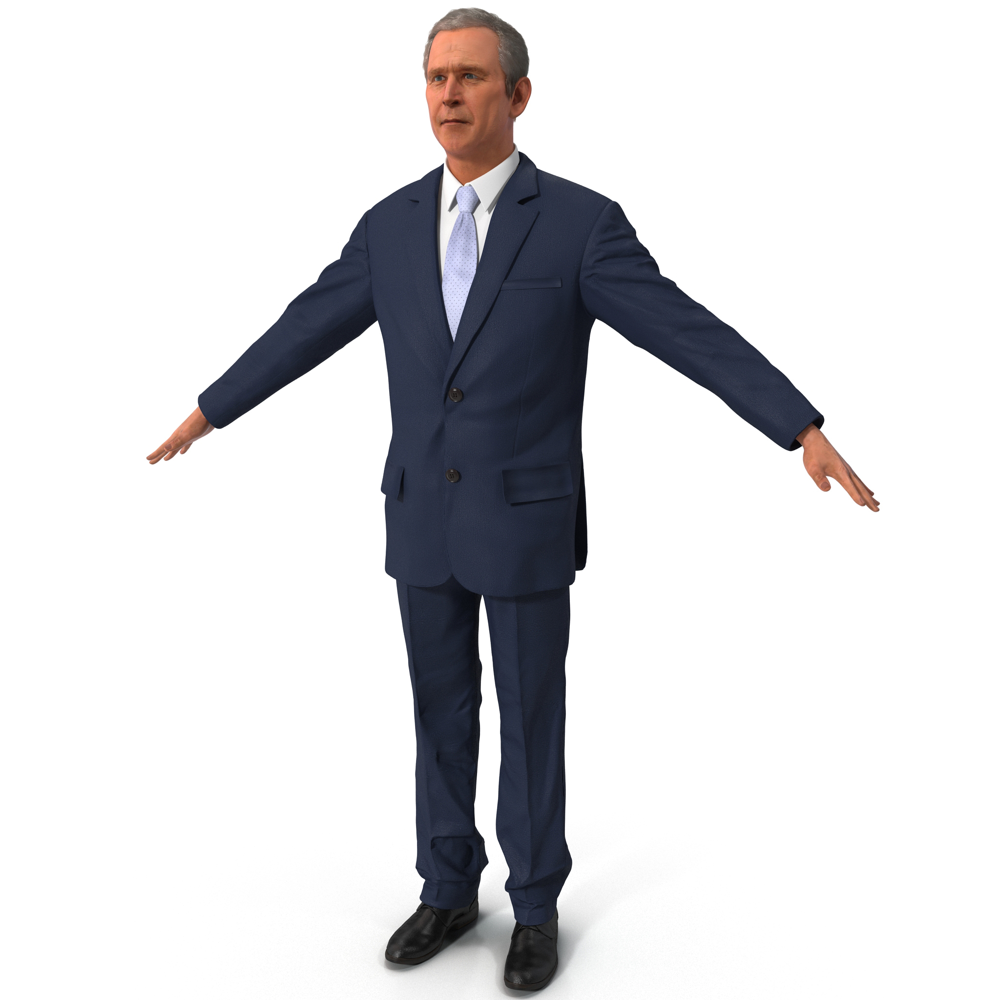 3d model george w bush hair