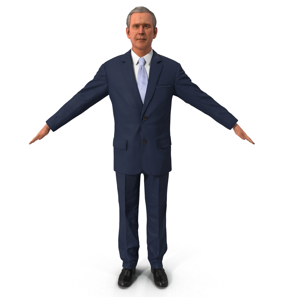 3d model george w bush hair