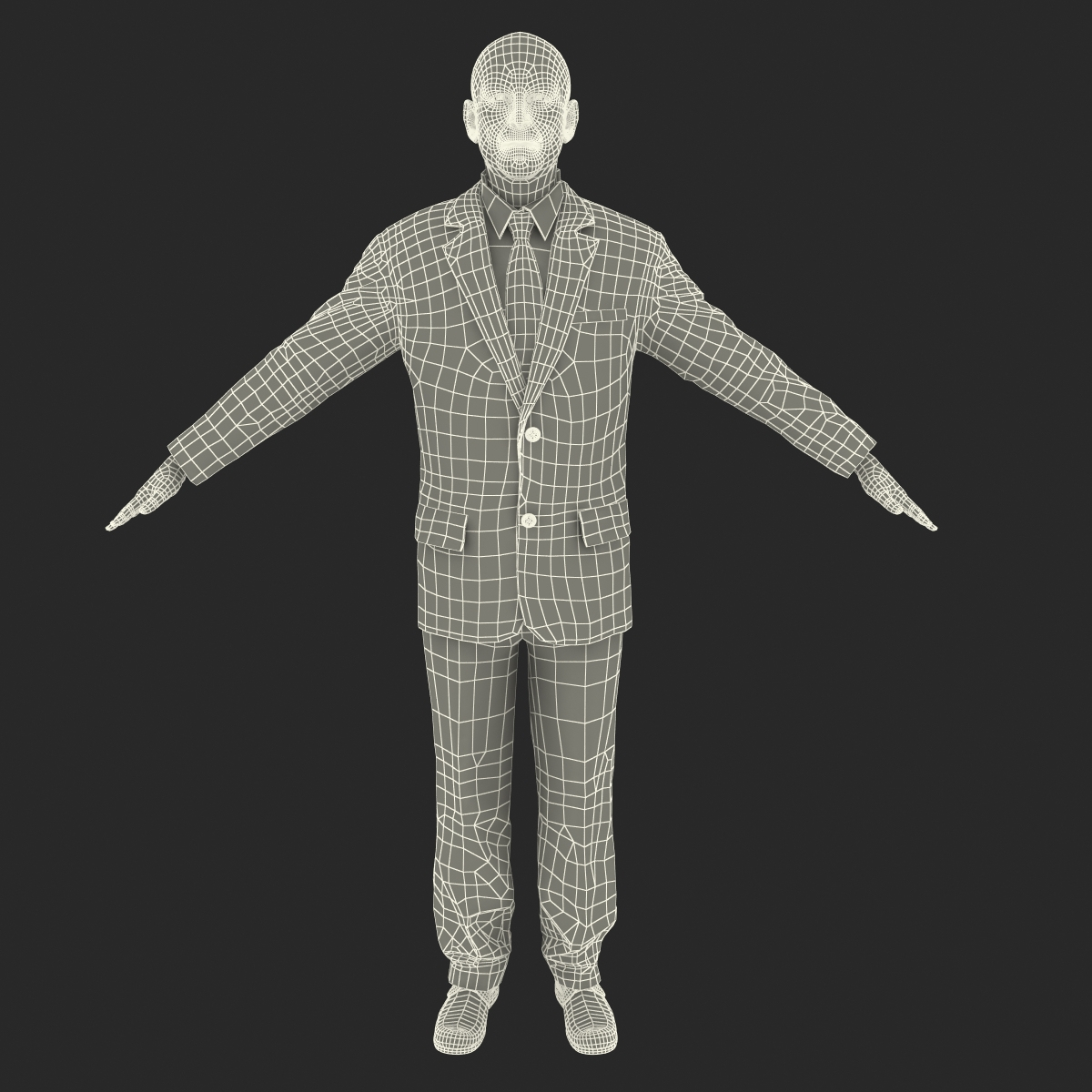 3d model george w bush hair