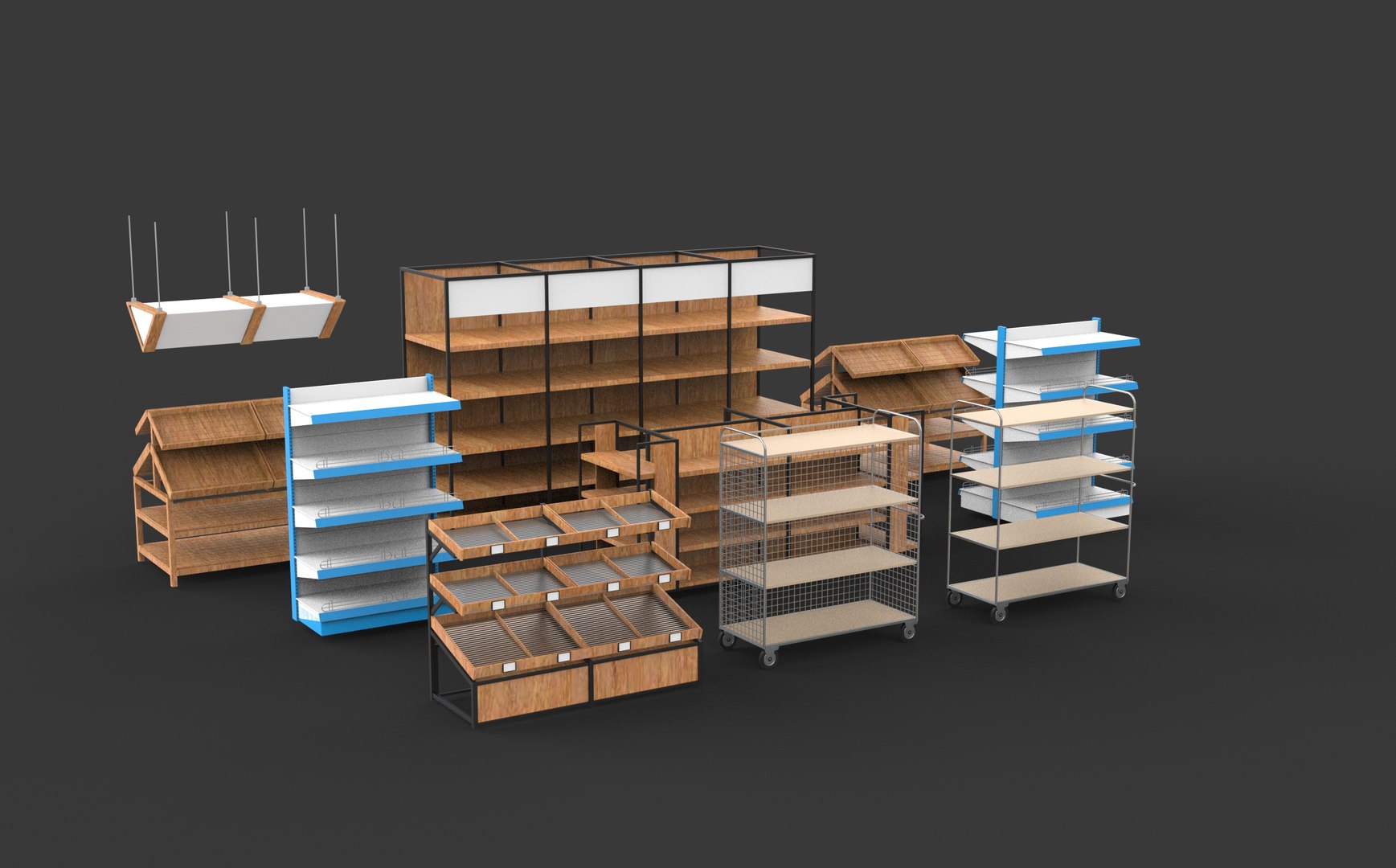 Super Market Display Racks 3D Model 3D Model - TurboSquid 2347395