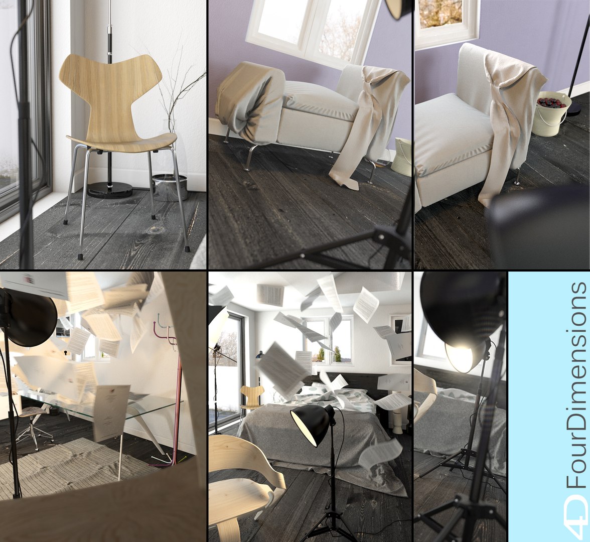 Realistic Studio Lighting Lamps 3d Max