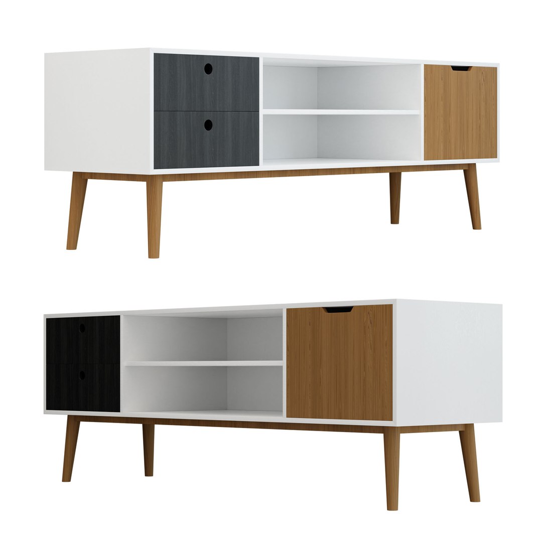 3D Modern TV Table - TurboSquid 2193588