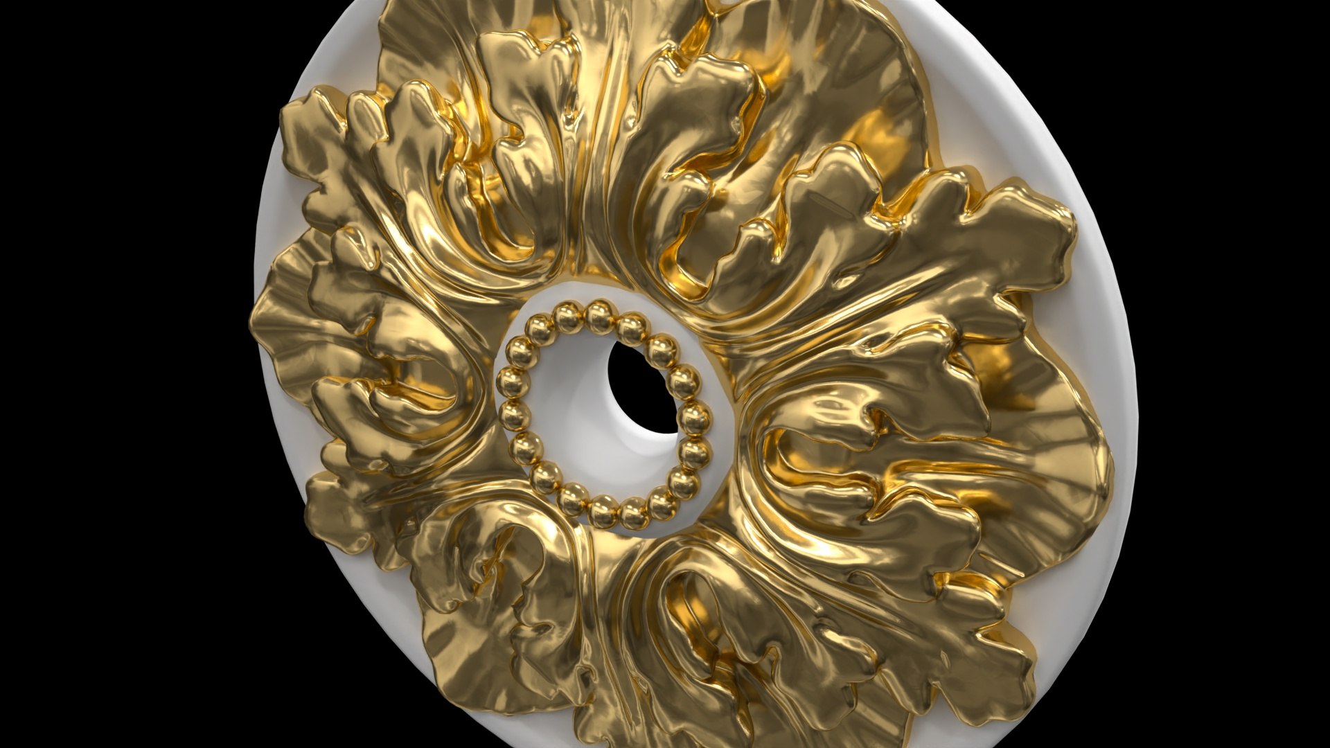 Ceiling Sockets Gypsum Plaster DR202 3D Model - TurboSquid 2026267