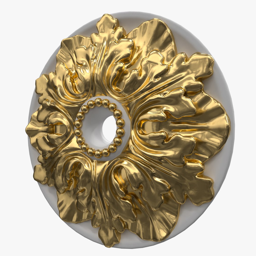 Ceiling Sockets Gypsum Plaster DR202 3D Model - TurboSquid 2026267