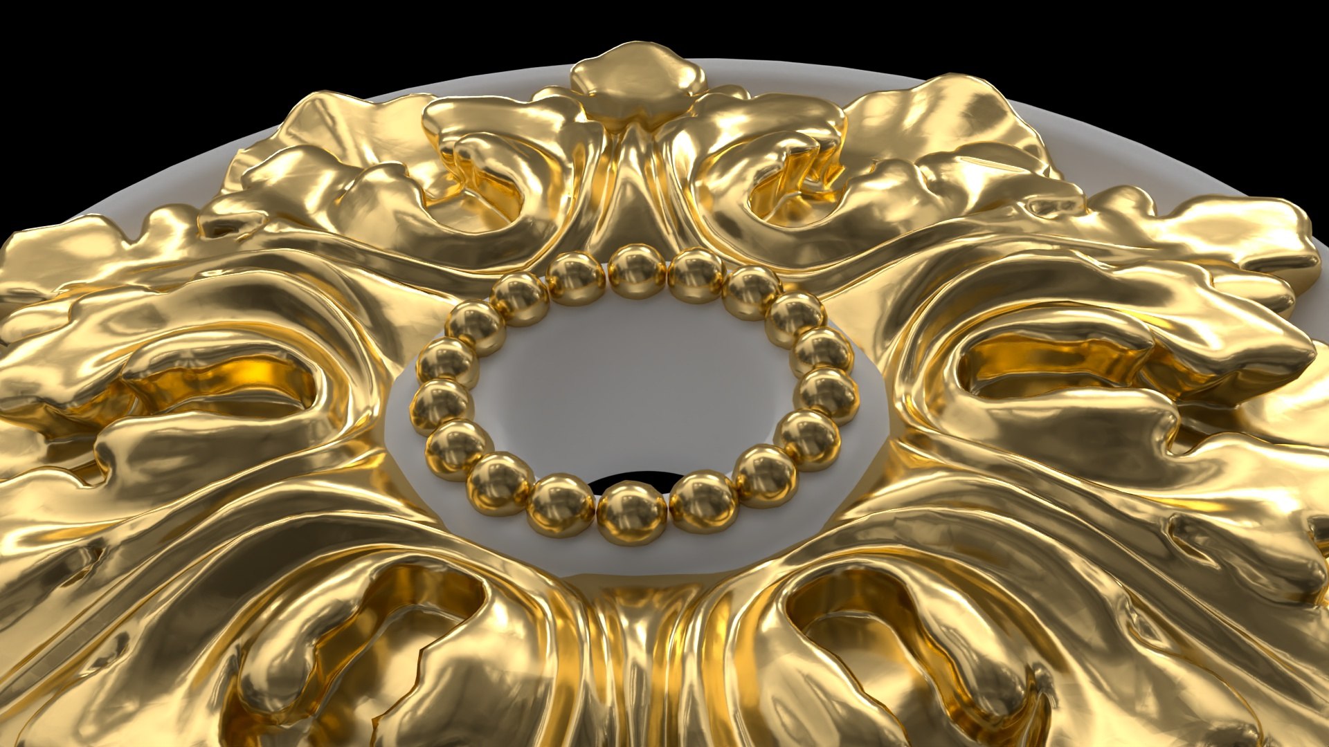 Ceiling Sockets Gypsum Plaster DR202 3D Model - TurboSquid 2026267