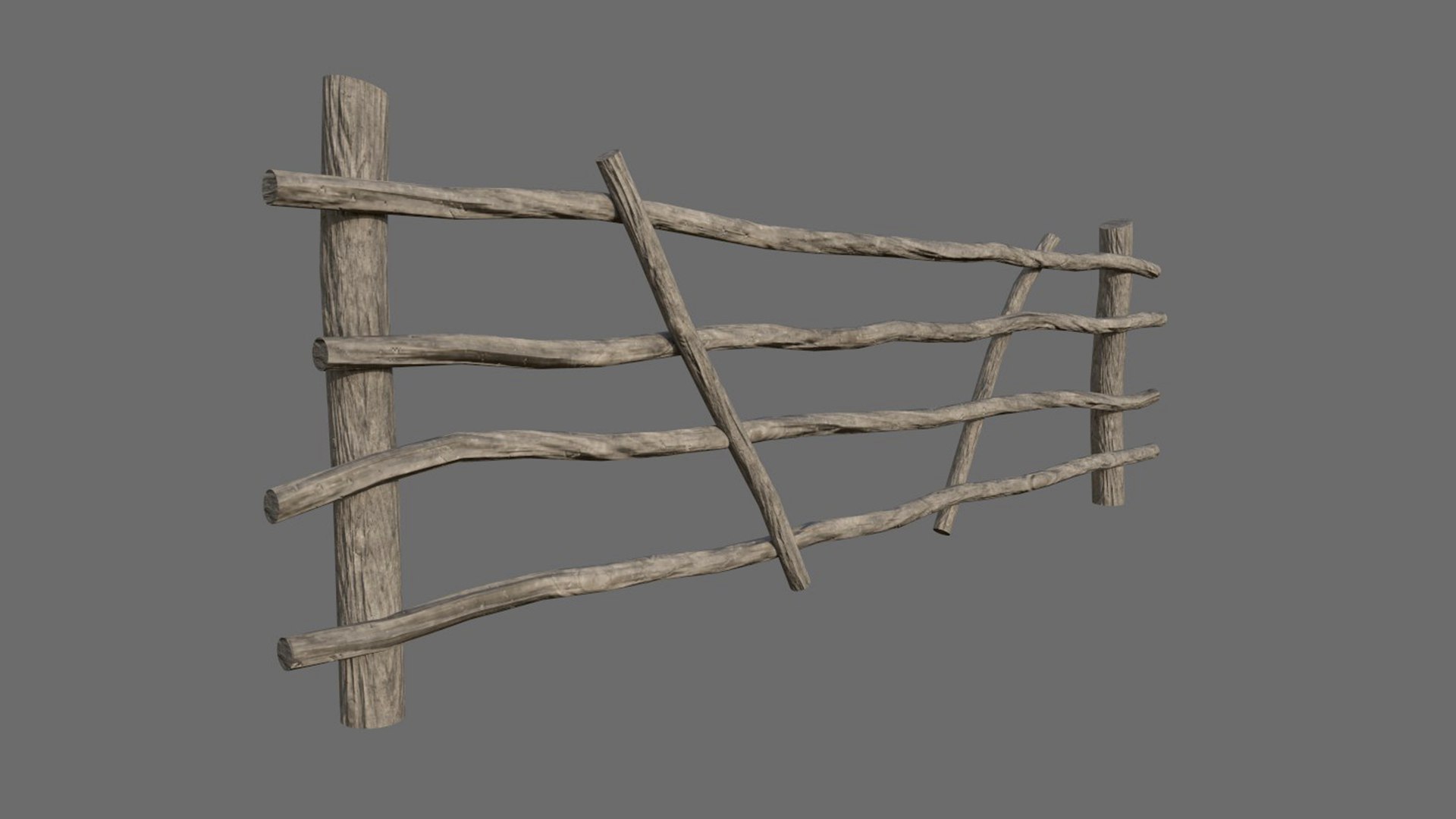 Wooden Fence 3D Model - TurboSquid 2052282
