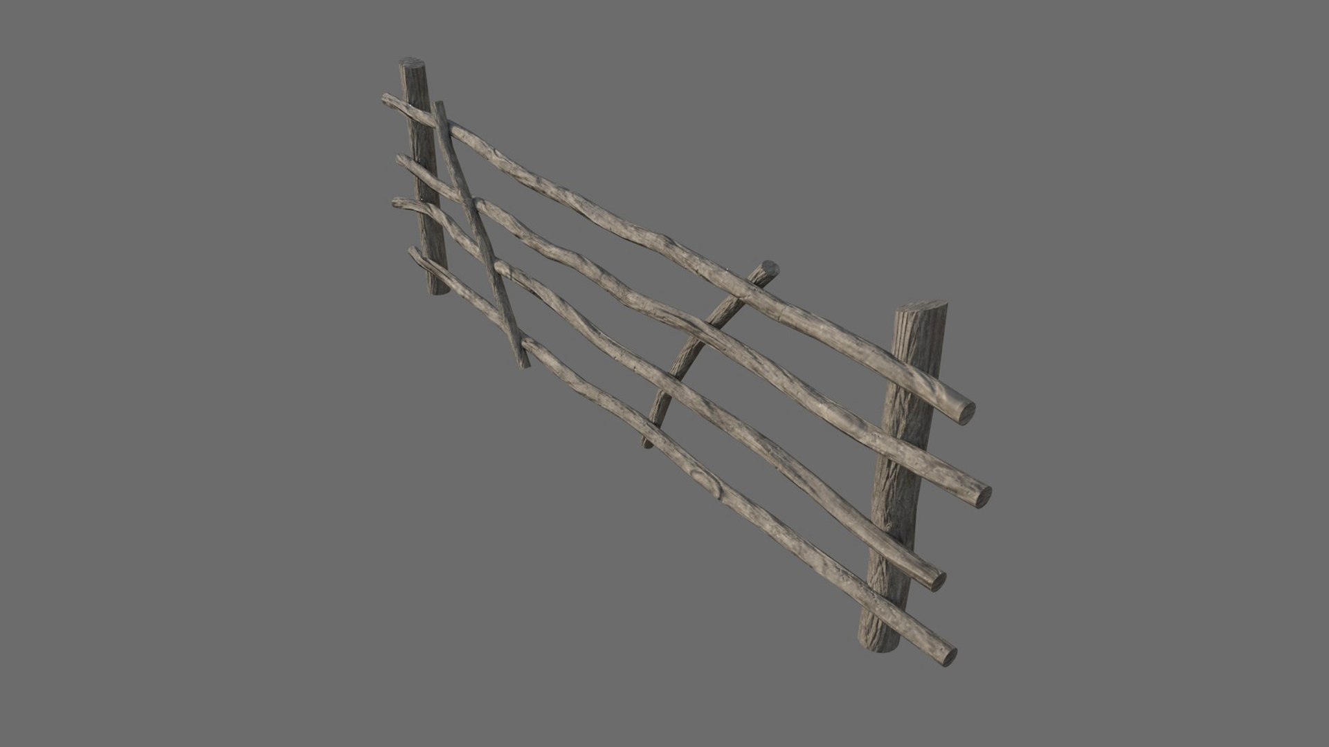 Wooden Fence 3D Model - TurboSquid 2052282