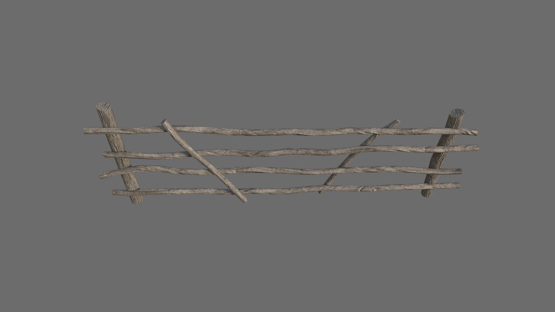 Wooden Fence 3D Model - TurboSquid 2052282