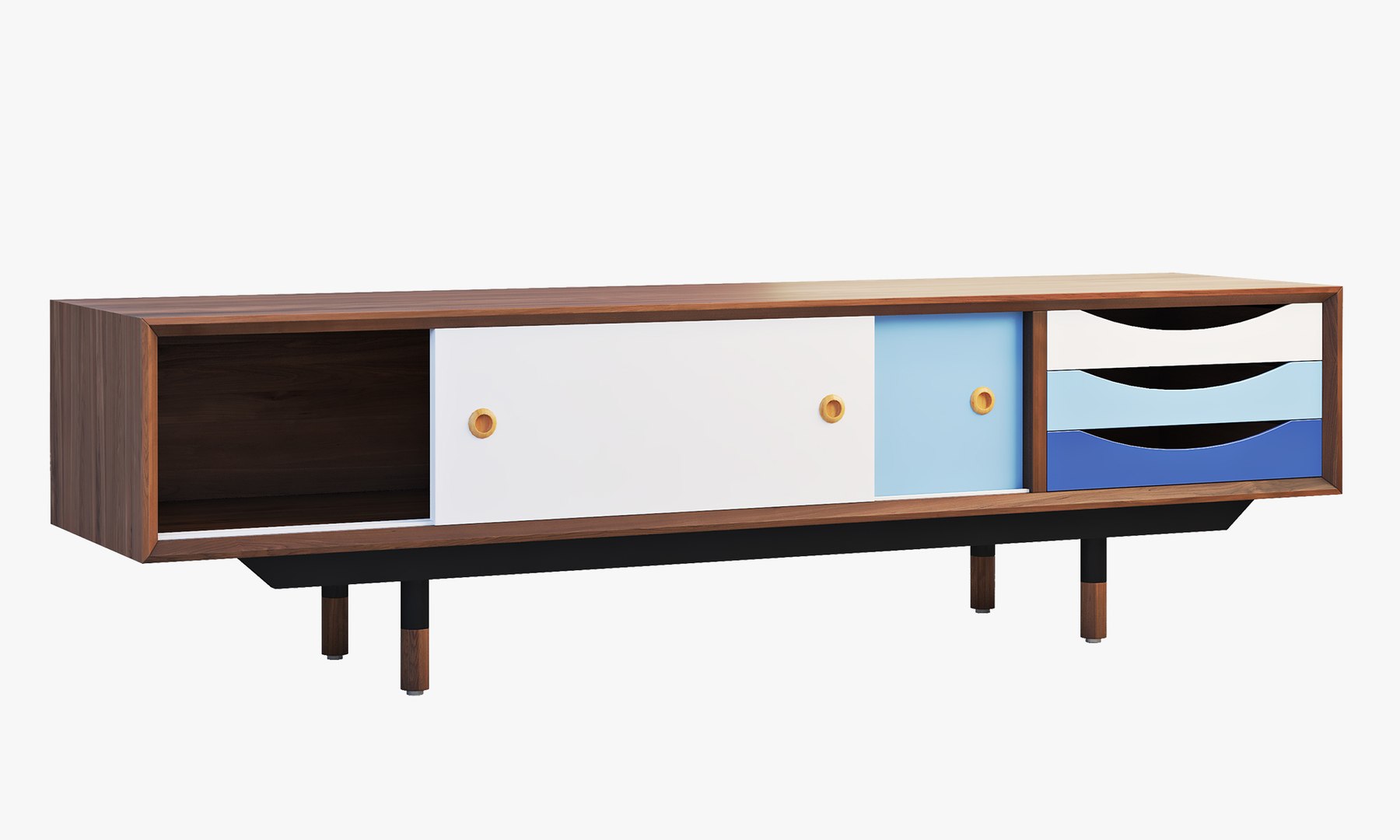 1955 tv cabinet 3 3D model - TurboSquid 1393739