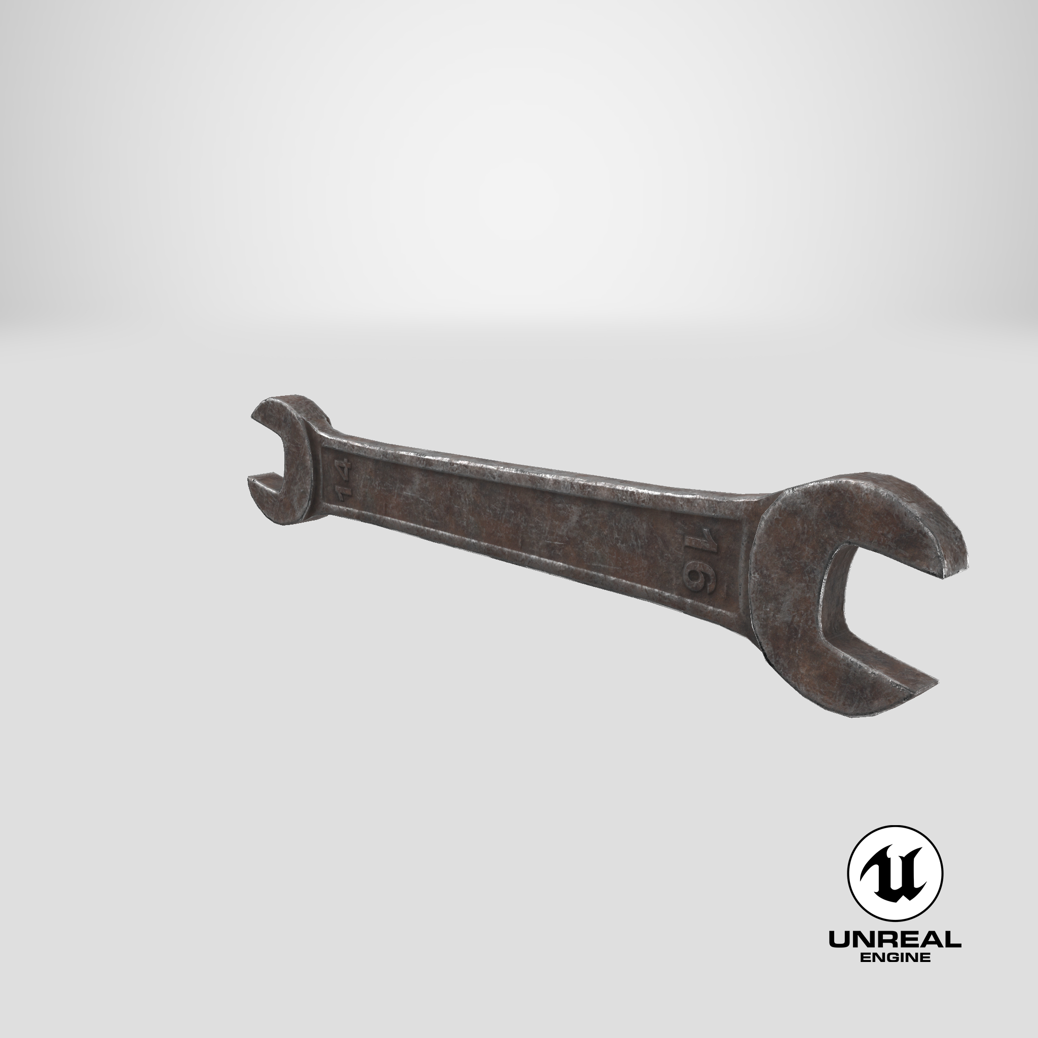 3D old rusty wrench model - TurboSquid 1454096