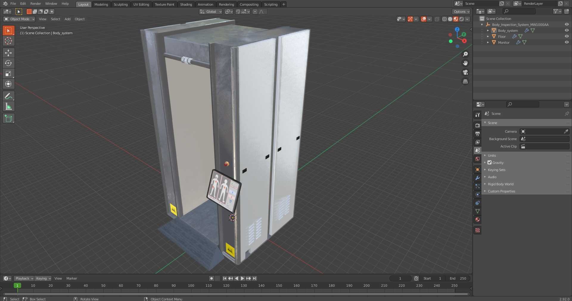 3D Body Inspection System MW1000AA - TurboSquid 2178091