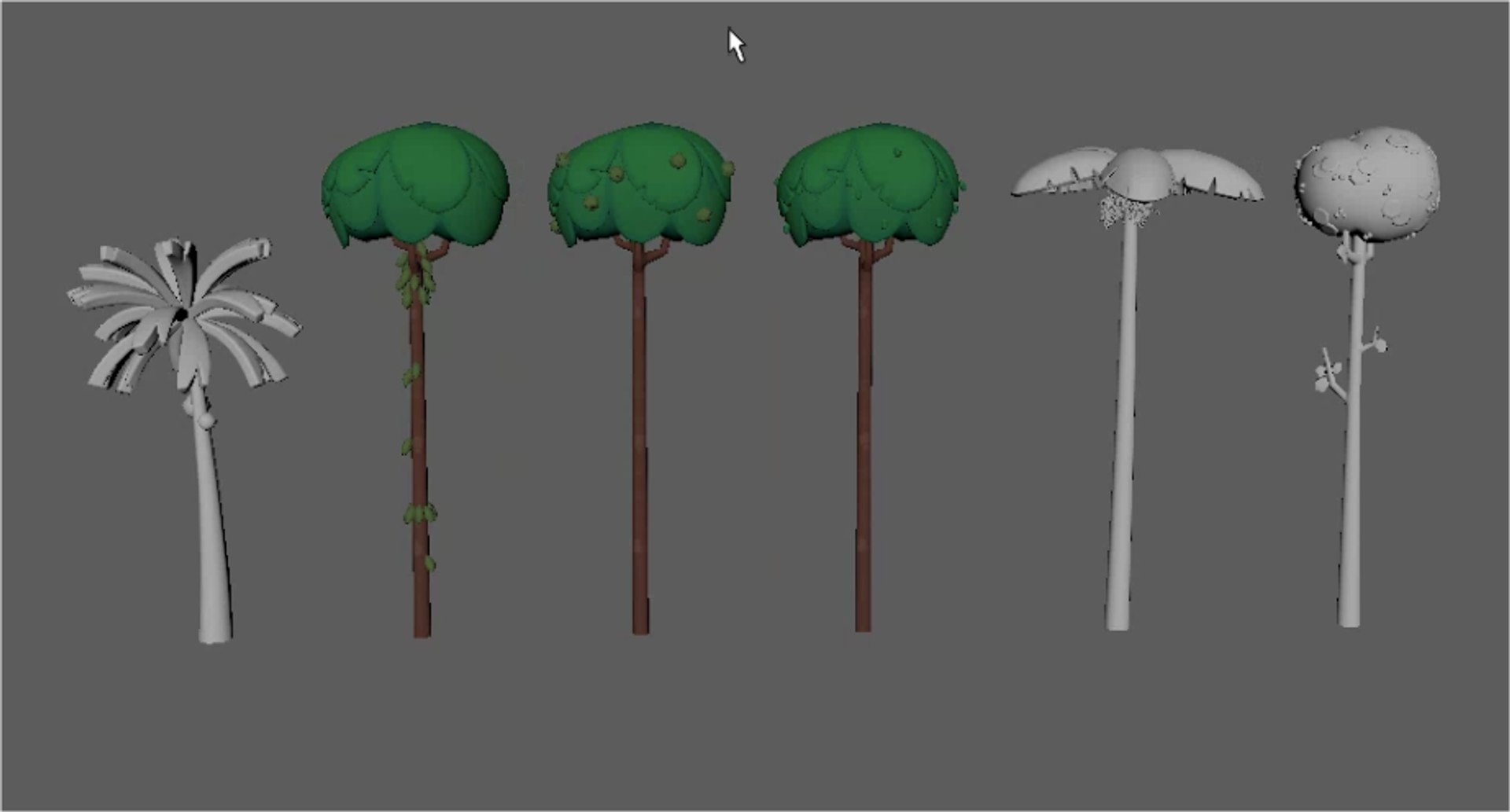Cartoon Trees Model - TurboSquid 1684695