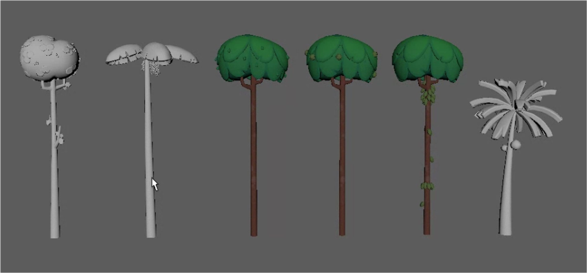 Cartoon Trees Model - TurboSquid 1684695
