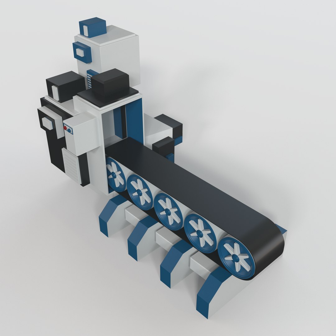 3D Conveyor Belt - TurboSquid 1563658