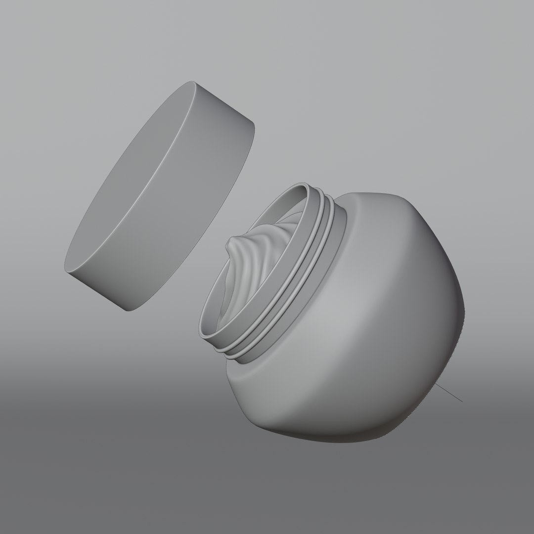 3D Cream Jar 46 model - TurboSquid 1965913