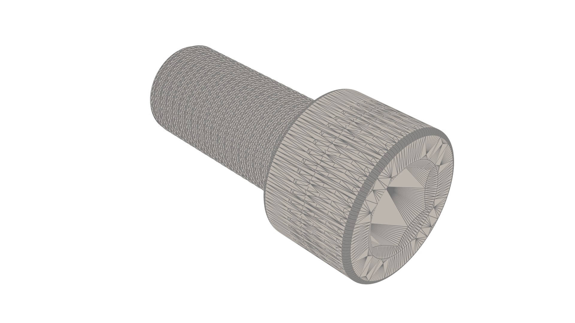 3D Socket Head Bolt 1-2 Tread -1-2 BSW Allen Bolt Model - TurboSquid ...