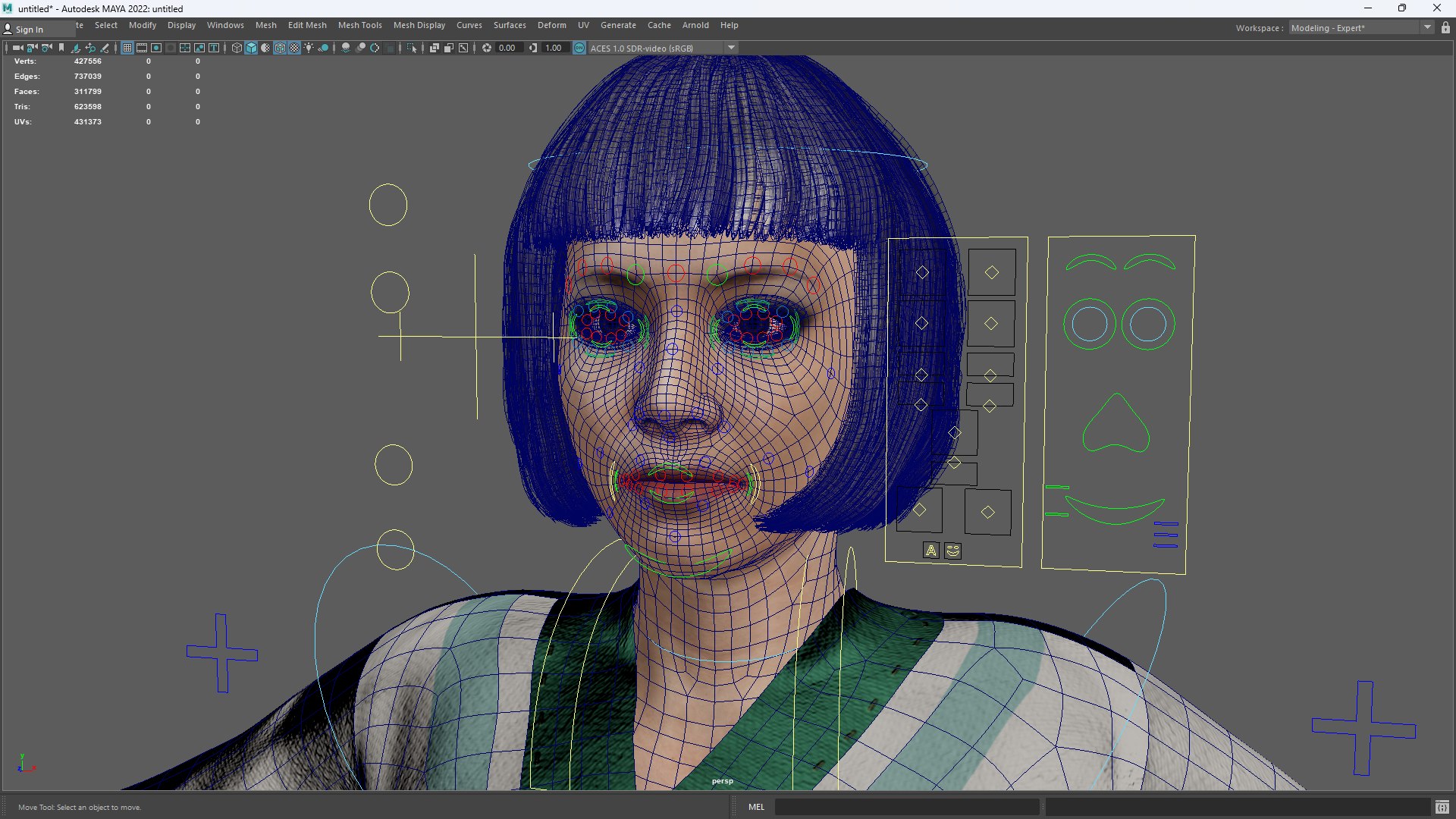 Realistic Asian Woman Kimono Character Traditional 3D Model 3D Model ...