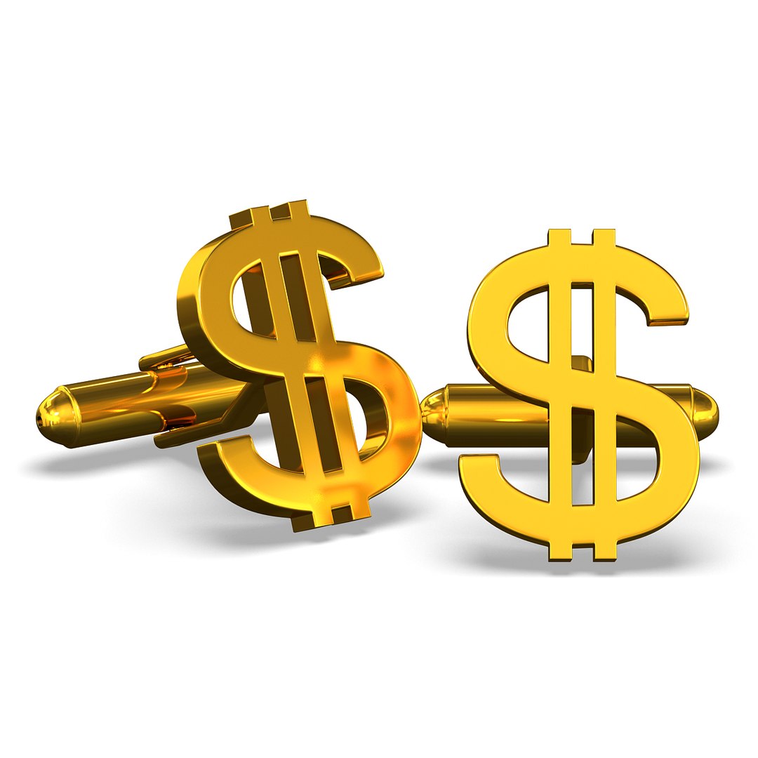 3d model dollar sign cufflinks