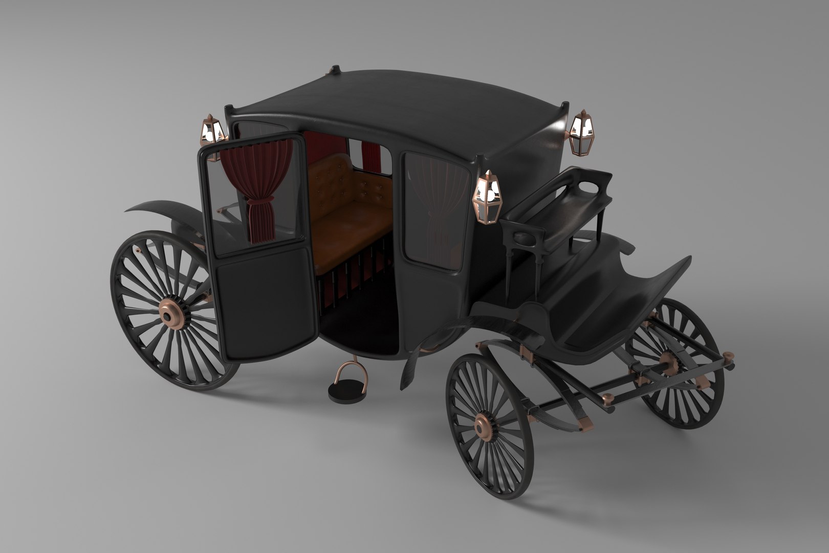 3D Realistic Vintage Luxury Carriage - TurboSquid 1379563