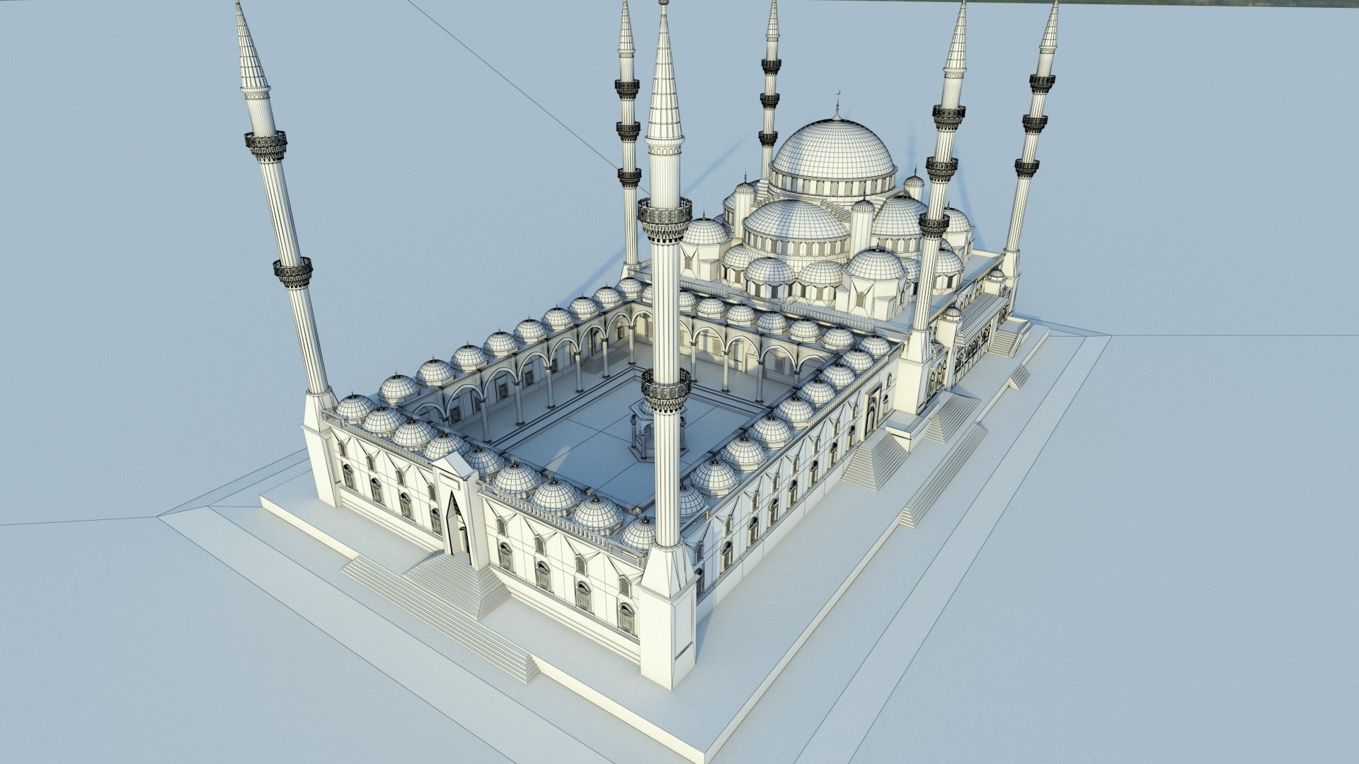 Blue Mosque 3D - TurboSquid 2307628