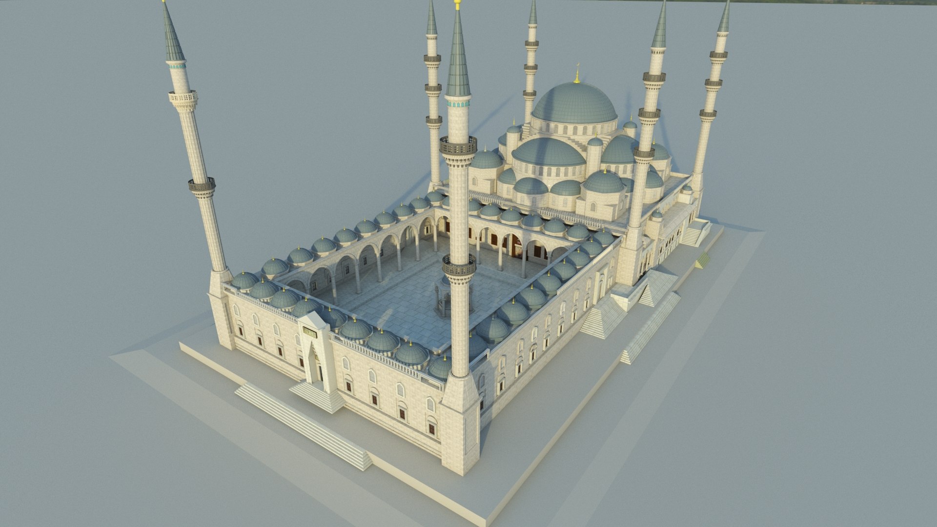 Blue Mosque 3D - TurboSquid 2307628