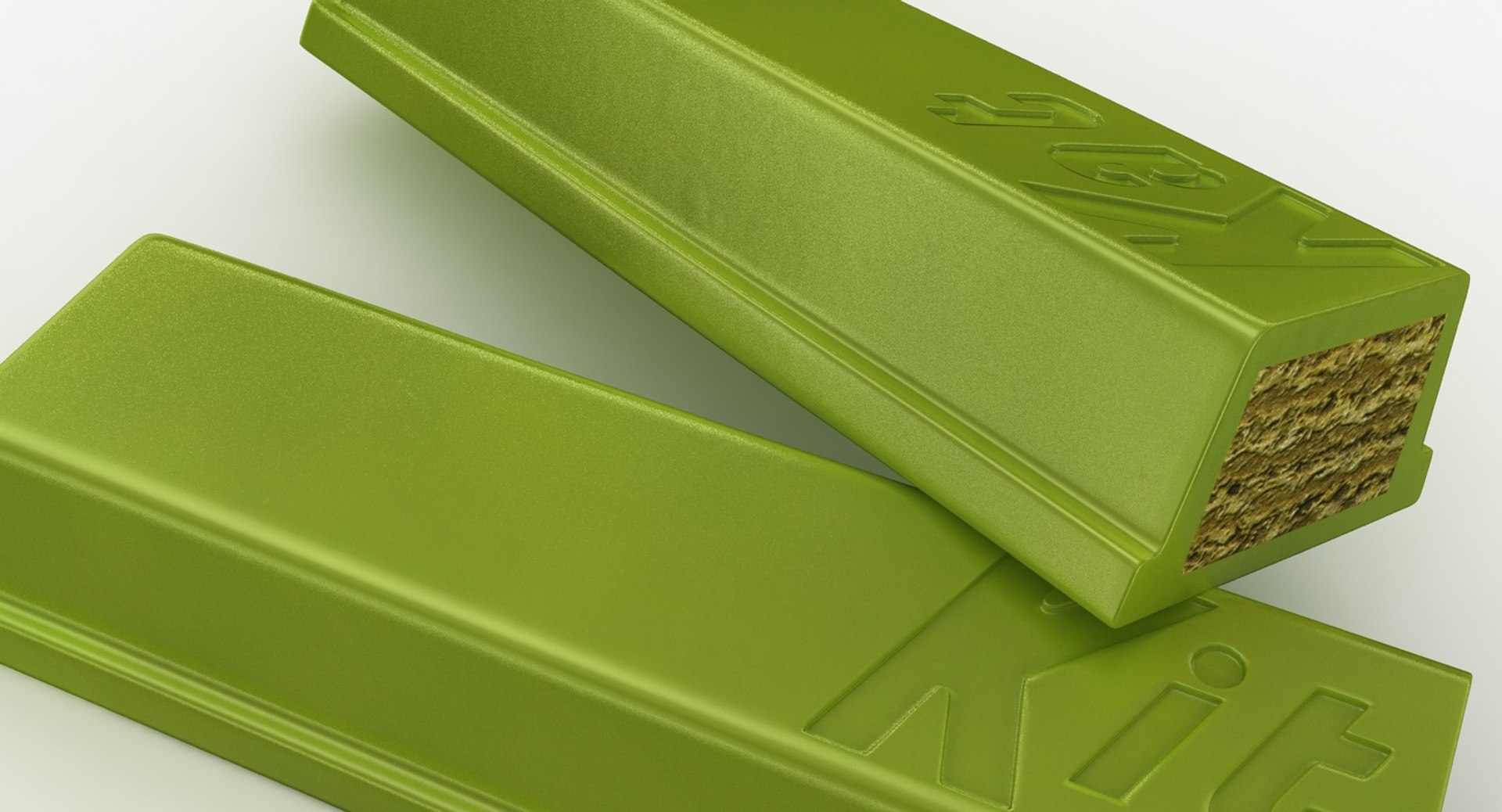 3d realistic broken kit kat