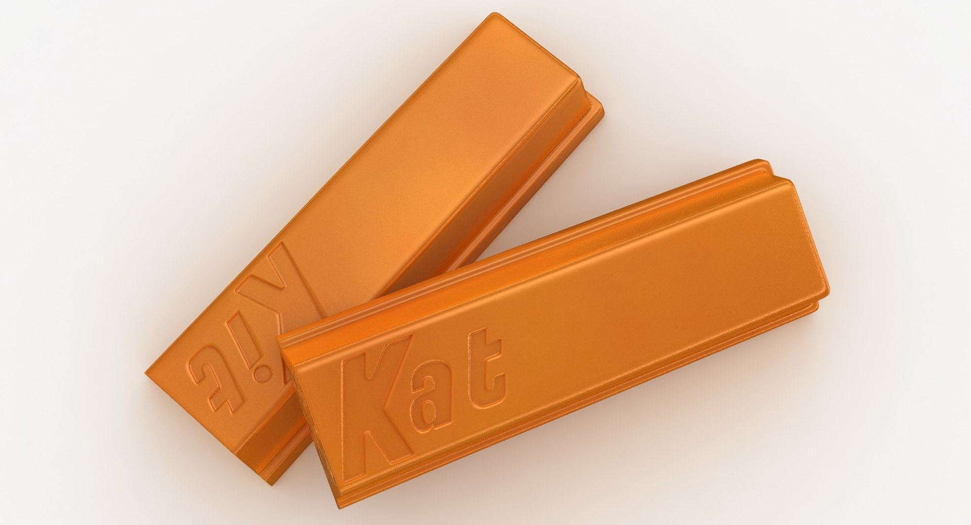 3d realistic broken kit kat