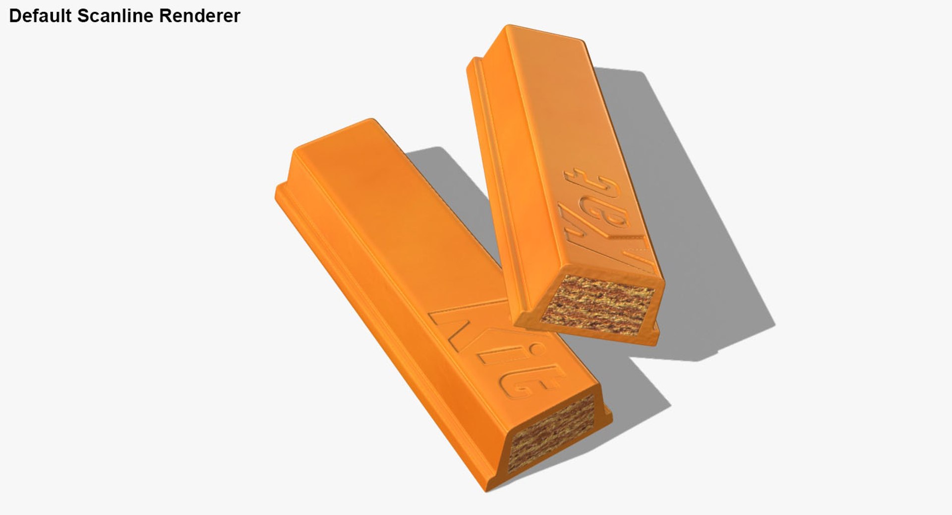 3d realistic broken kit kat