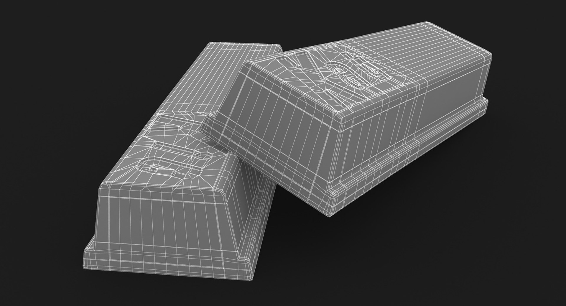 3d realistic broken kit kat