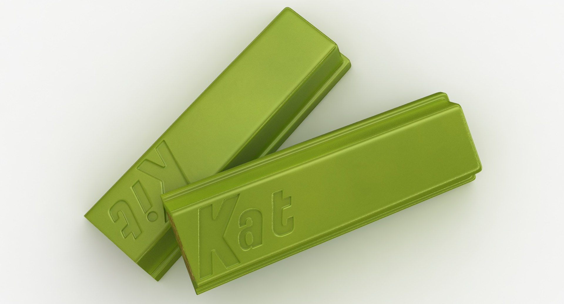 3d realistic broken kit kat