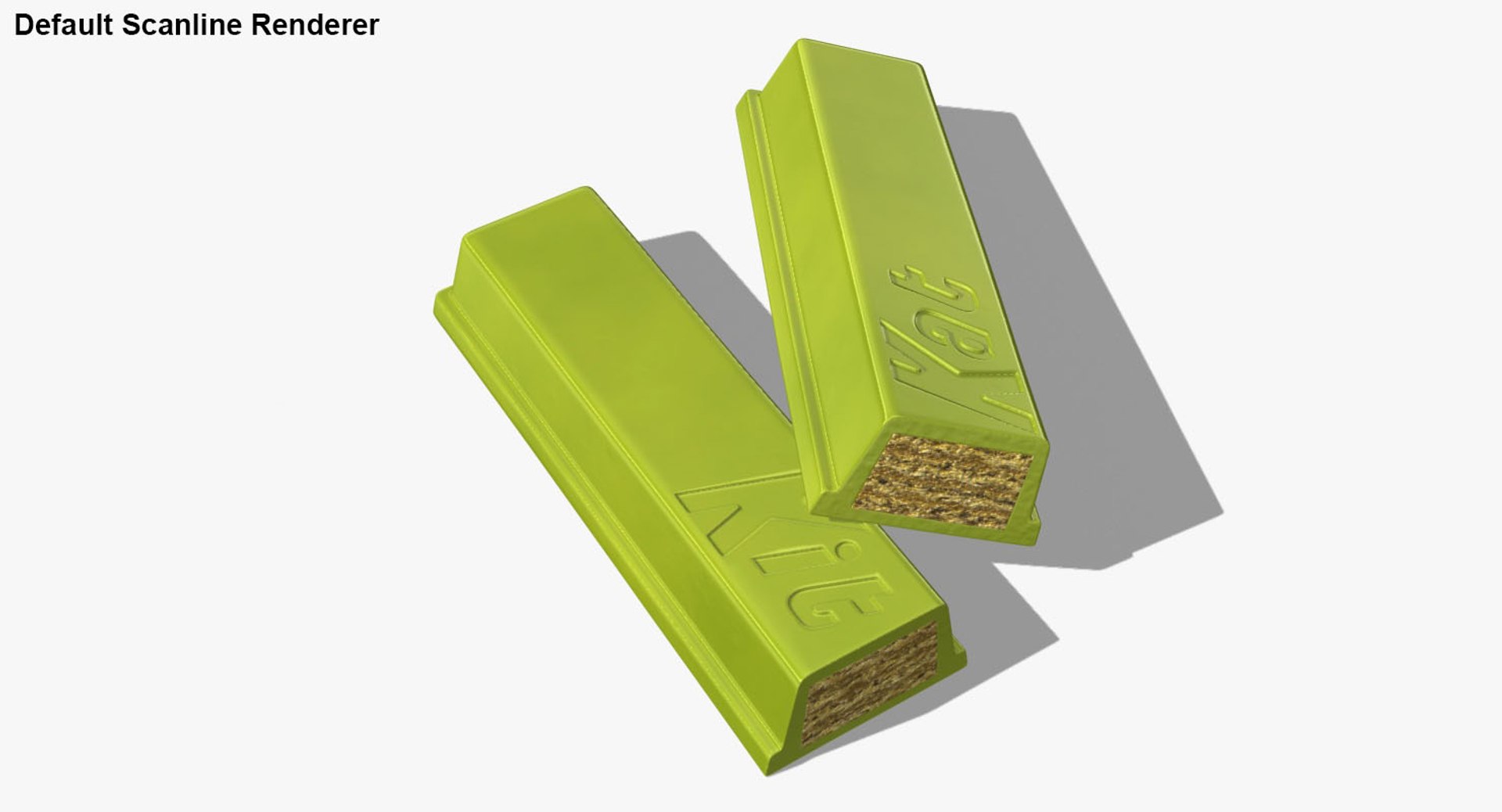 3d realistic broken kit kat