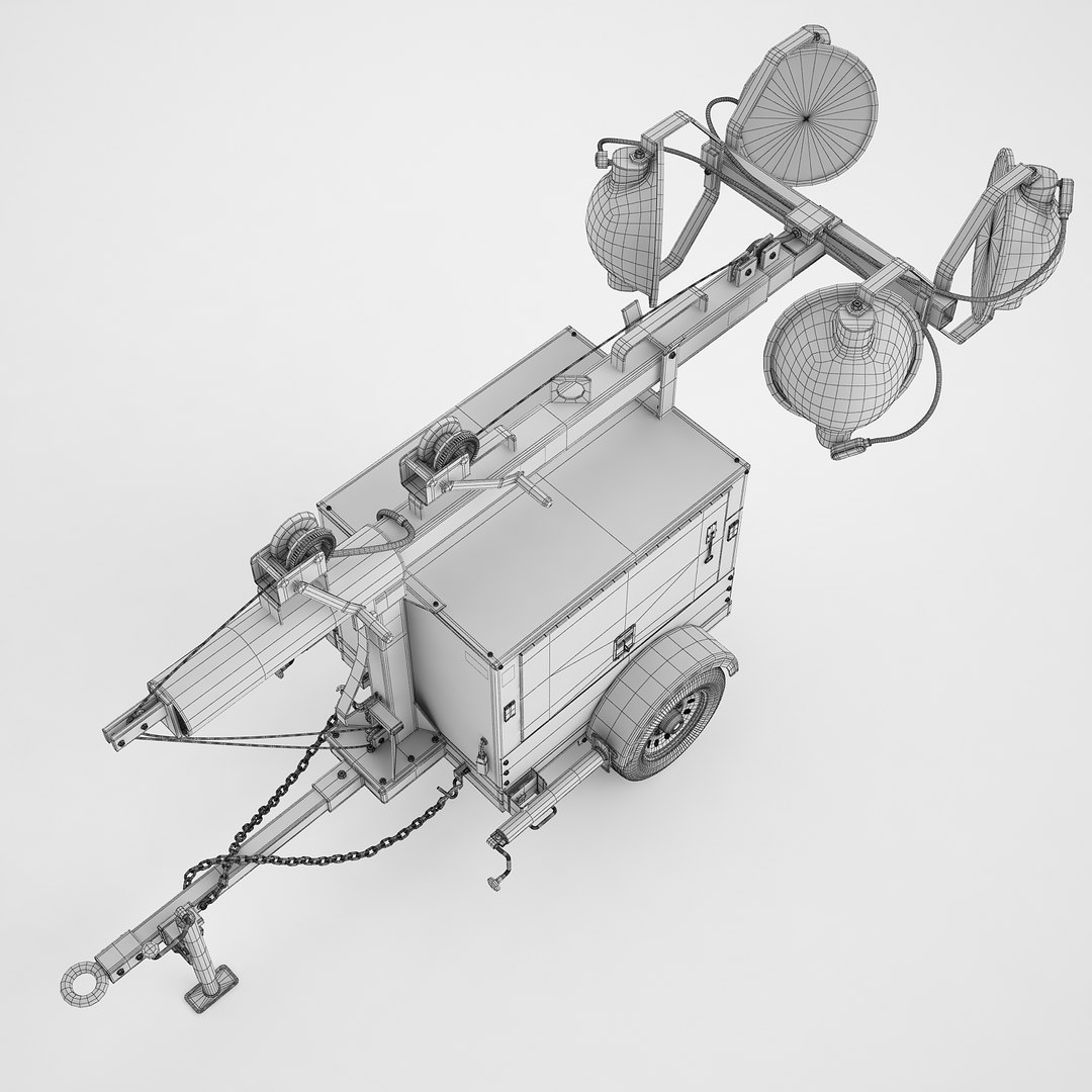 Light Tower Mast 3d Model