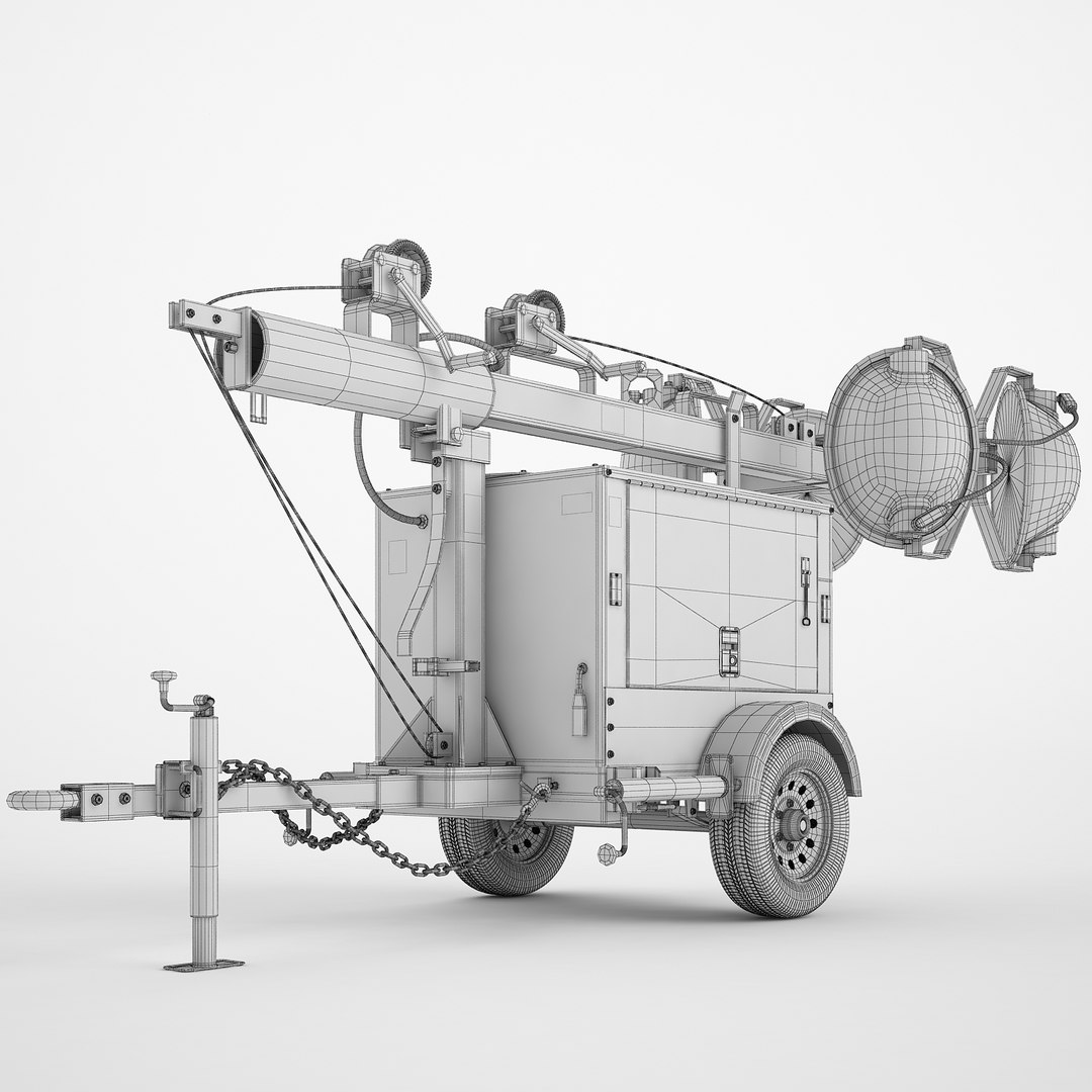Light Tower Mast 3d Model
