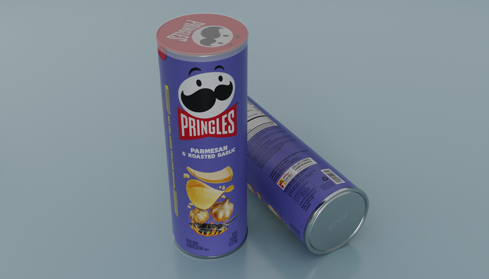 3D Pringles Parmesan And Roasted Garlic Model - TurboSquid 1863111