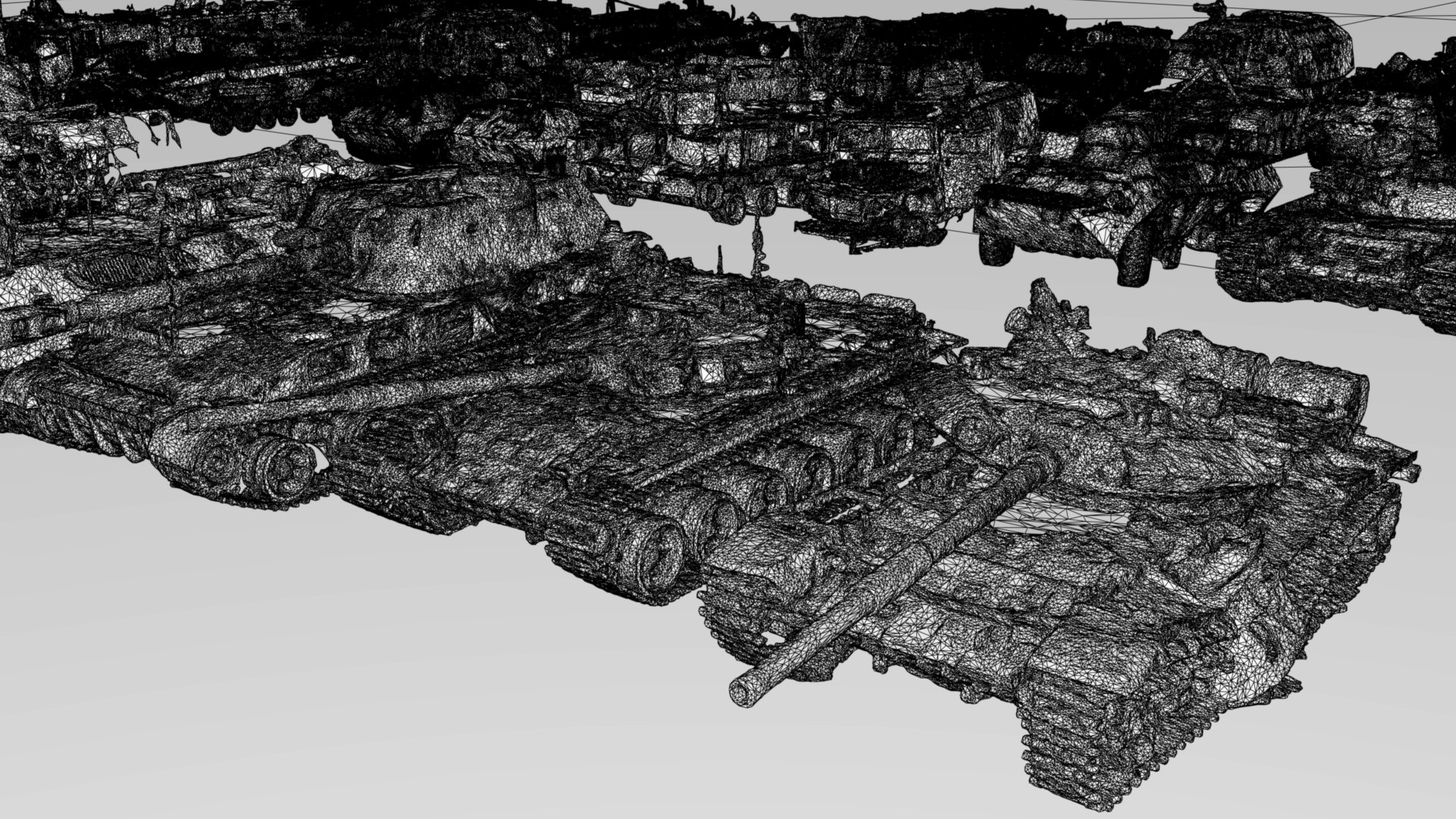 3D Destroyed Russian Armoured Vehicles 30 Assets Collection Model ...