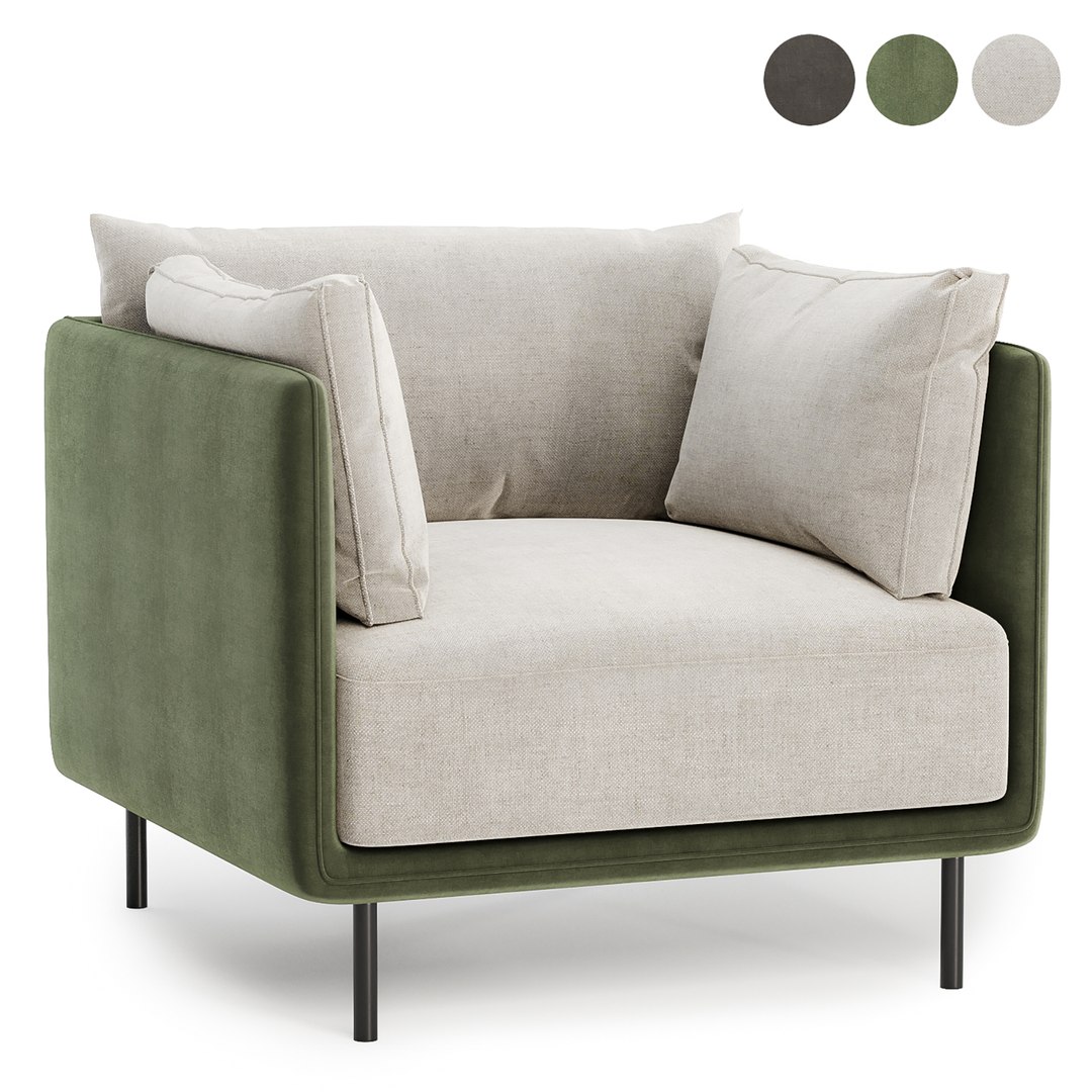 3D Victor Arm Chair Model - TurboSquid 2379483