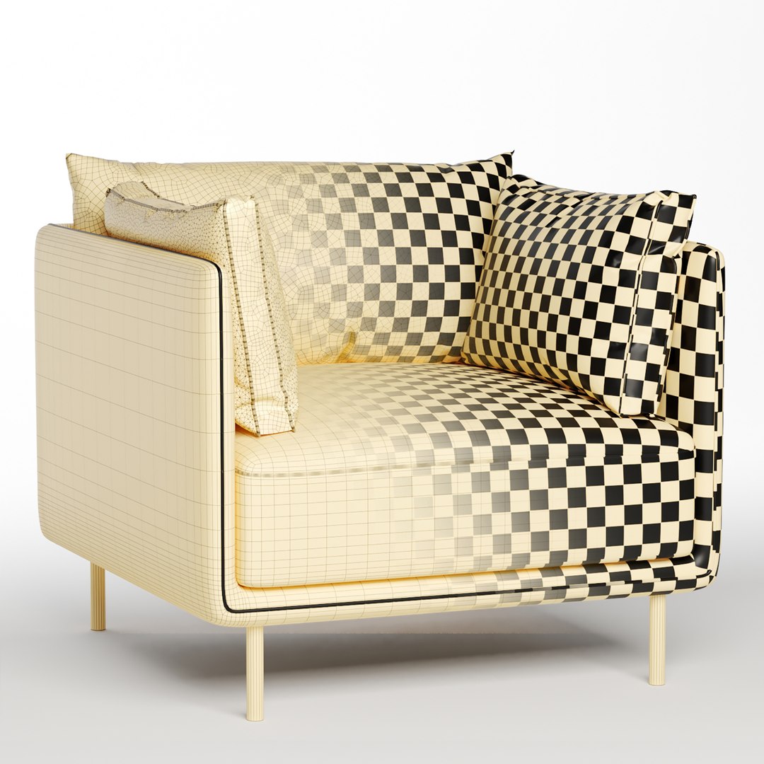 3D Victor Arm Chair Model - TurboSquid 2379483