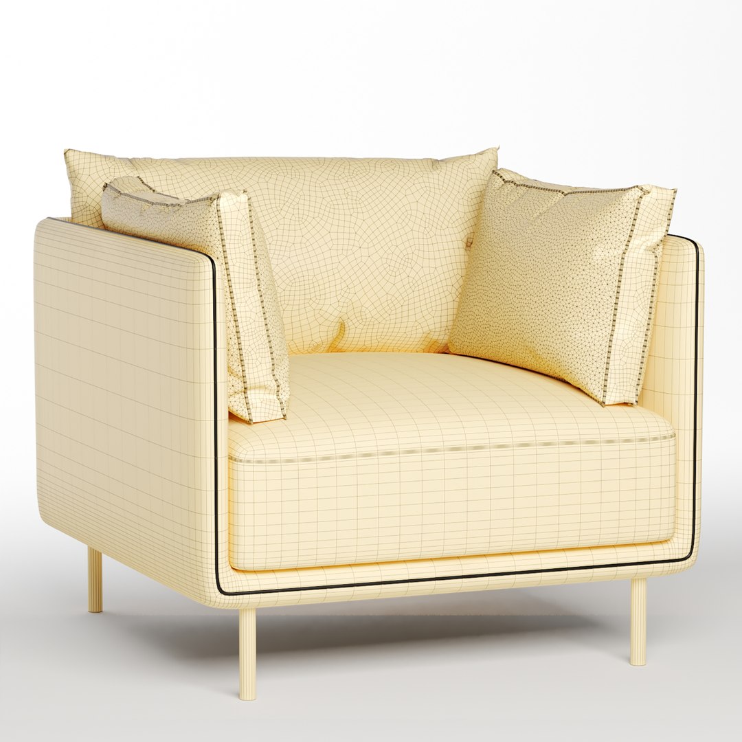 3D Victor Arm Chair Model - TurboSquid 2379483