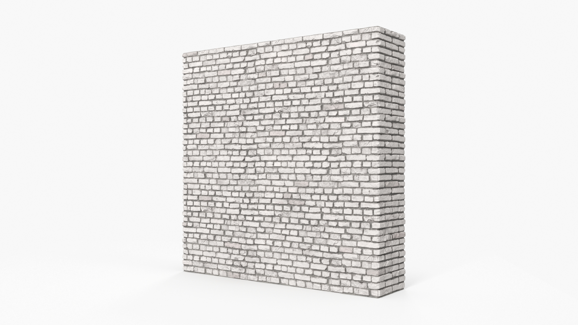 Old Brick White Wall 3D Model - TurboSquid 2297366